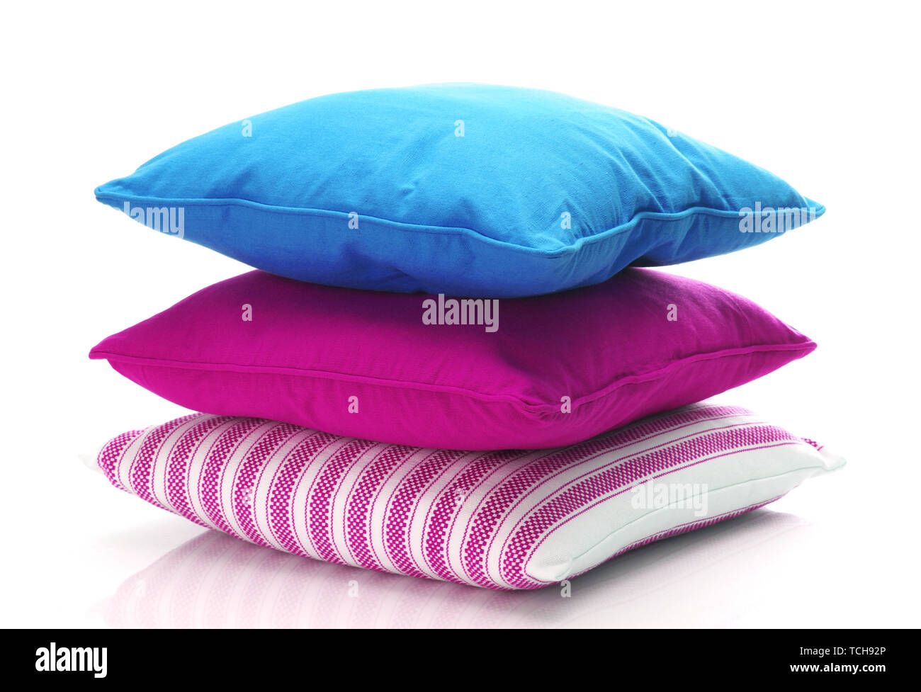 bright pillows isolated on white Stock Photo - Alamy