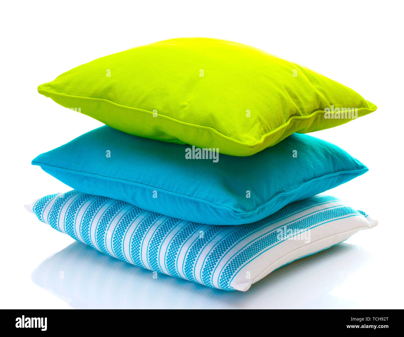 bright pillows isolated on white Stock Photo - Alamy