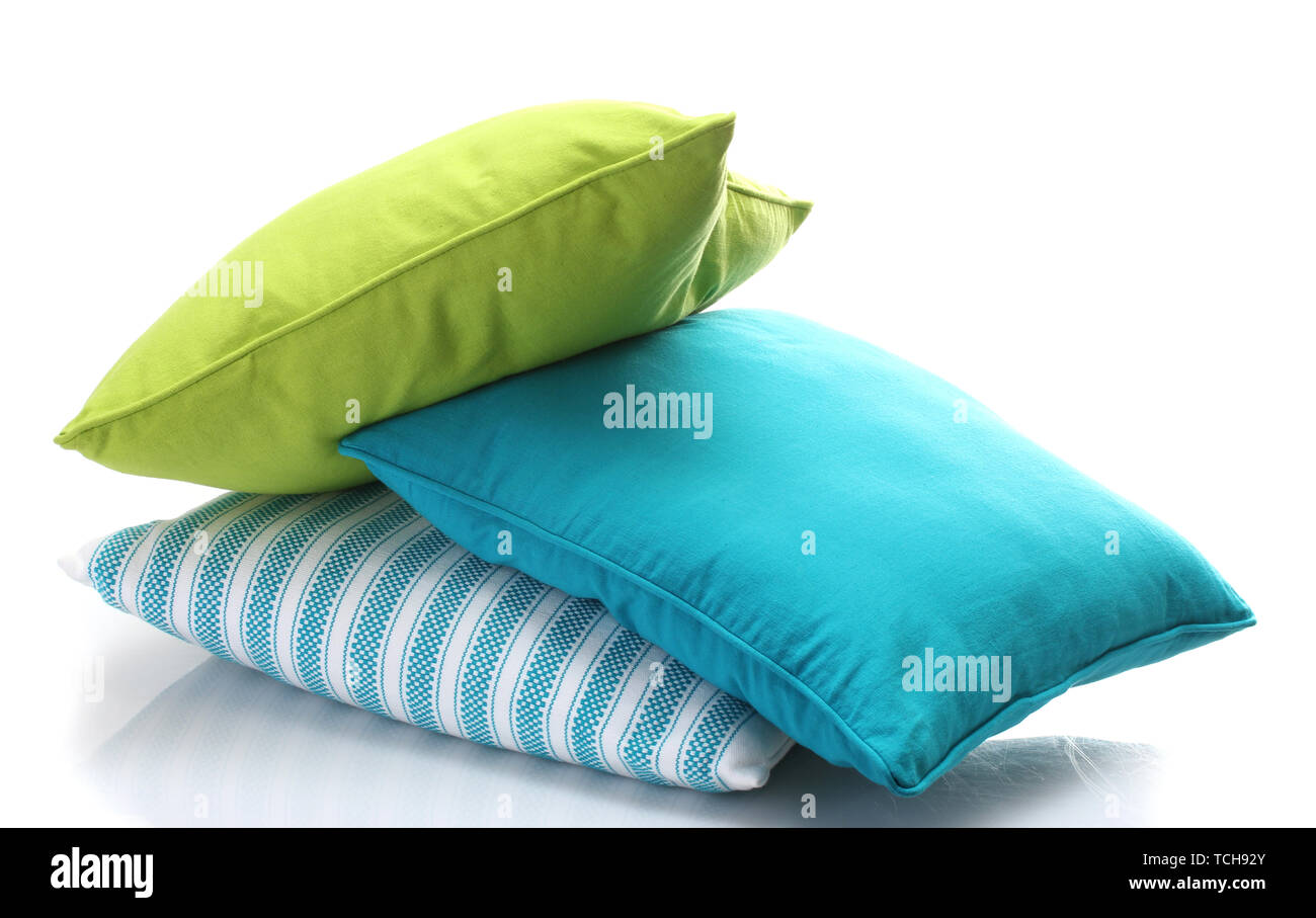 bright pillows isolated on white Stock Photo - Alamy