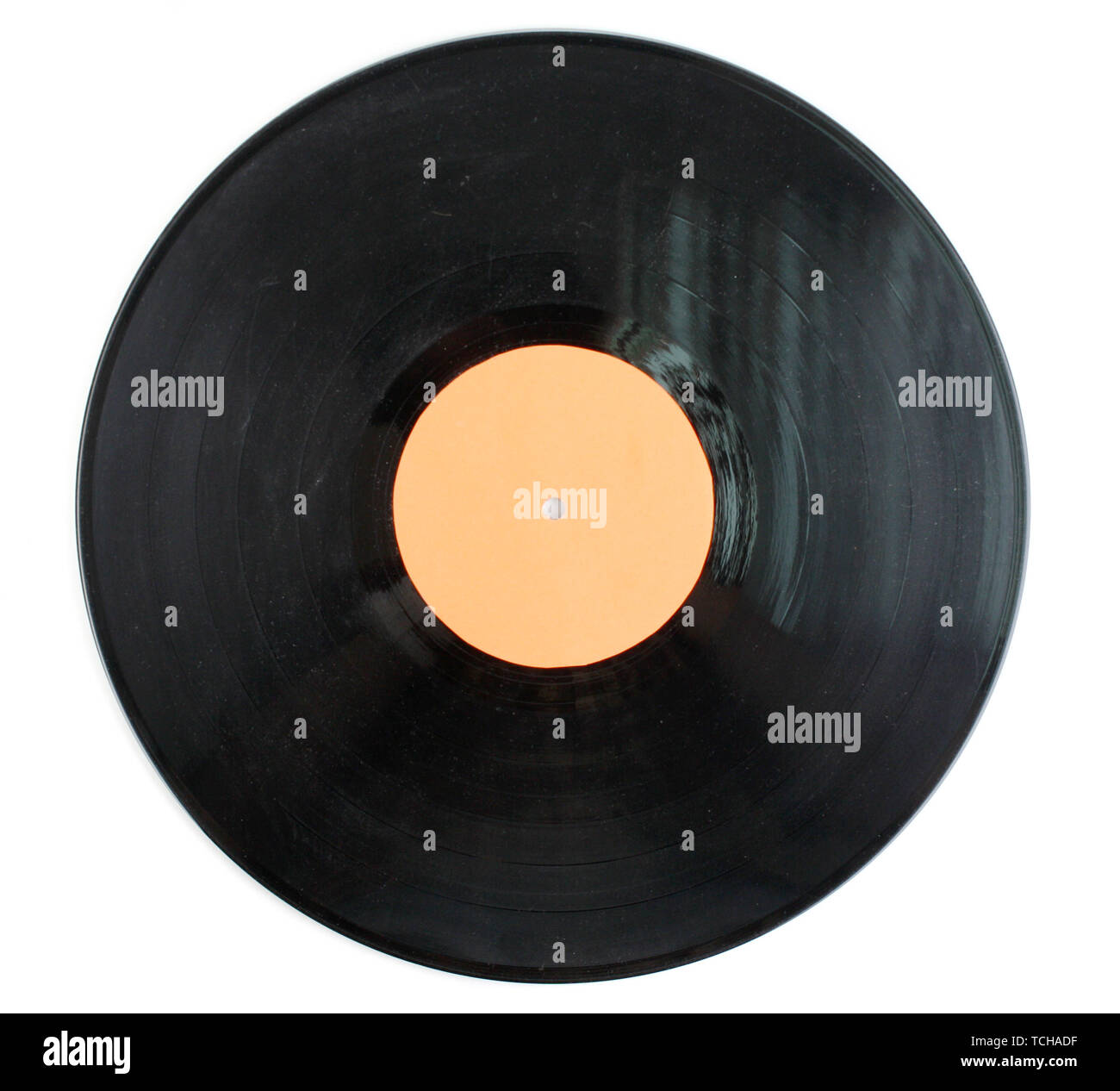 Black vinyl record isolated on white Stock Photo - Alamy