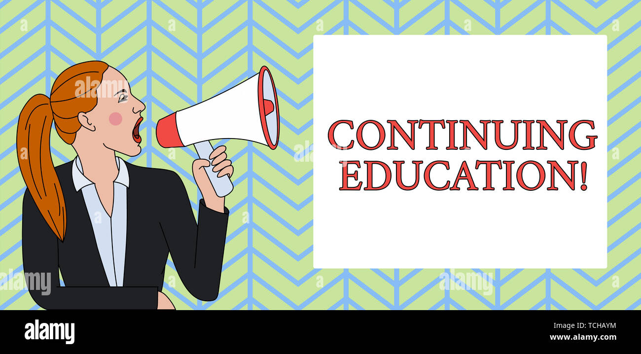 Conceptual hand writing showing Continuing Education. Concept meaning ...