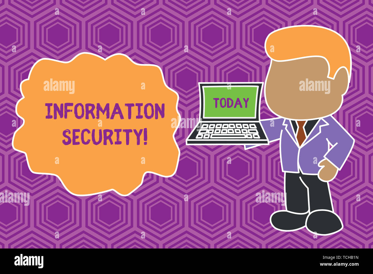 Text sign showing Information Security. Business photo showcasing INFOSEC Preventing ...