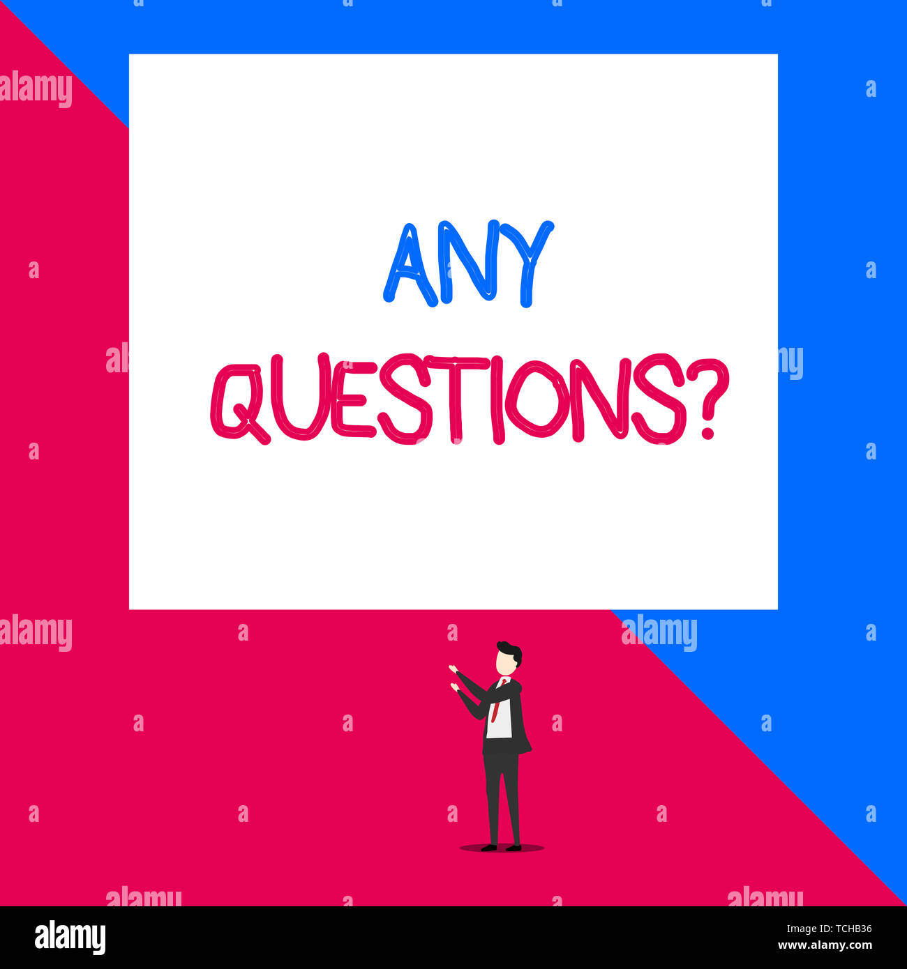 Writing note showing Any Questions Question. Business concept for ...