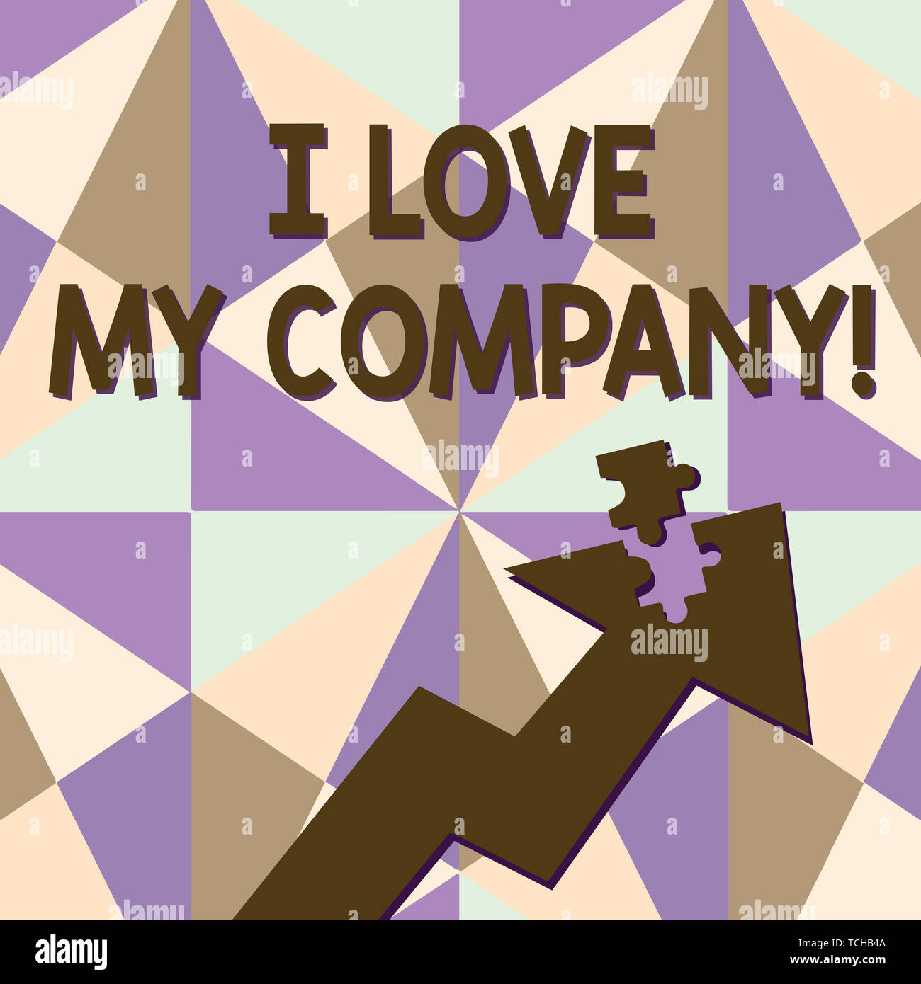 Text sign showing I Love My Company. Business photo text tell why ...