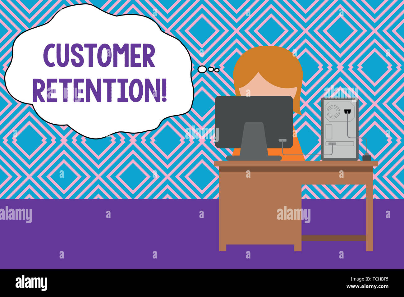 Conceptual Hand Writing Showing Customer Retention Concept Meaning Keeping Loyal Customers