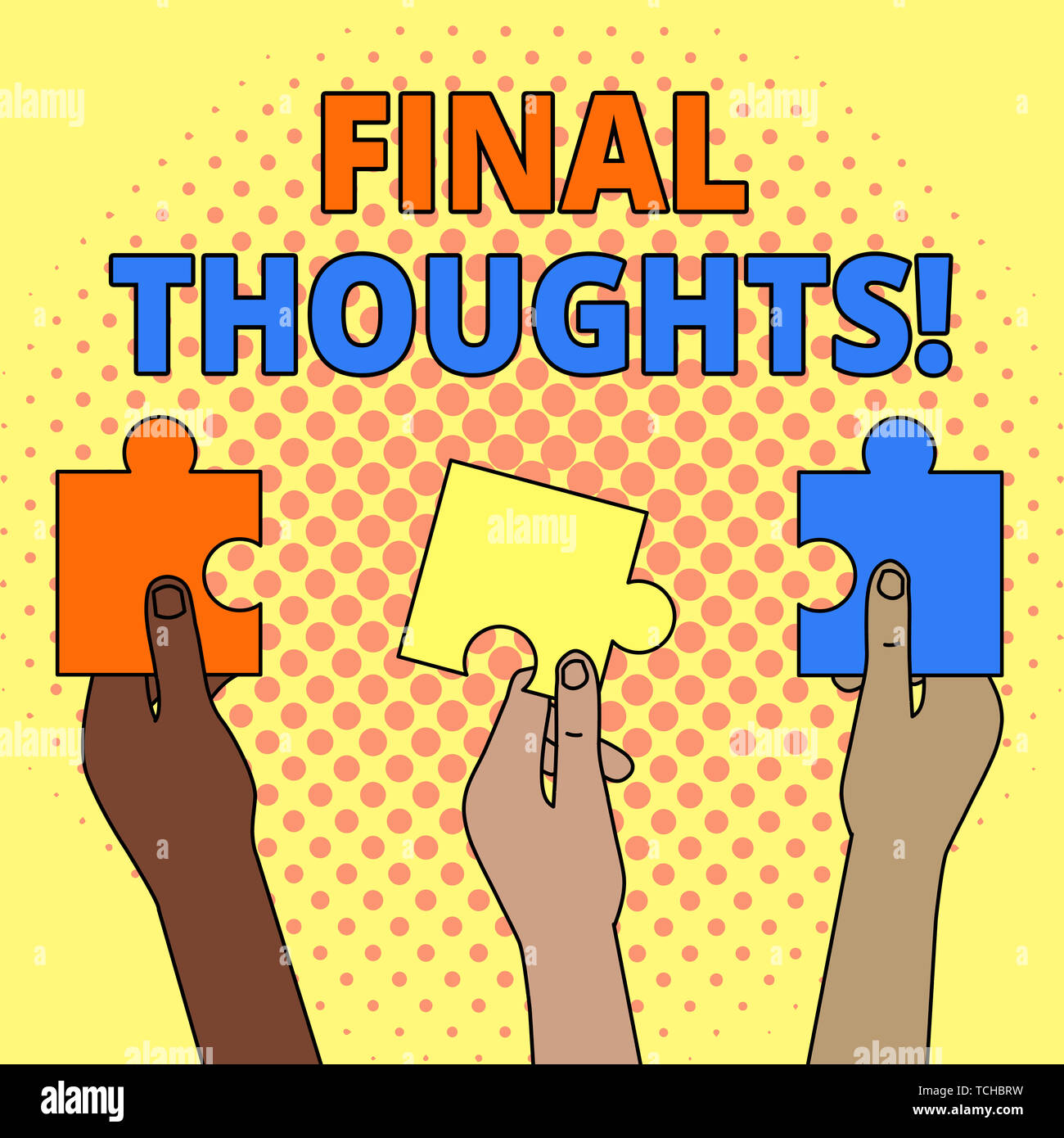 Conceptual hand writing showing Final Thoughts. Concept meaning should ...