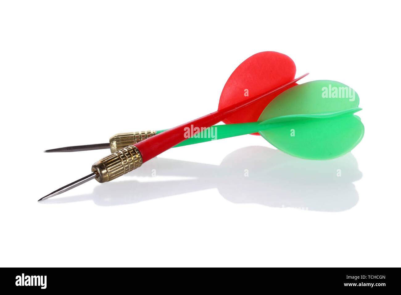 two darts isolated on white Stock Photo - Alamy