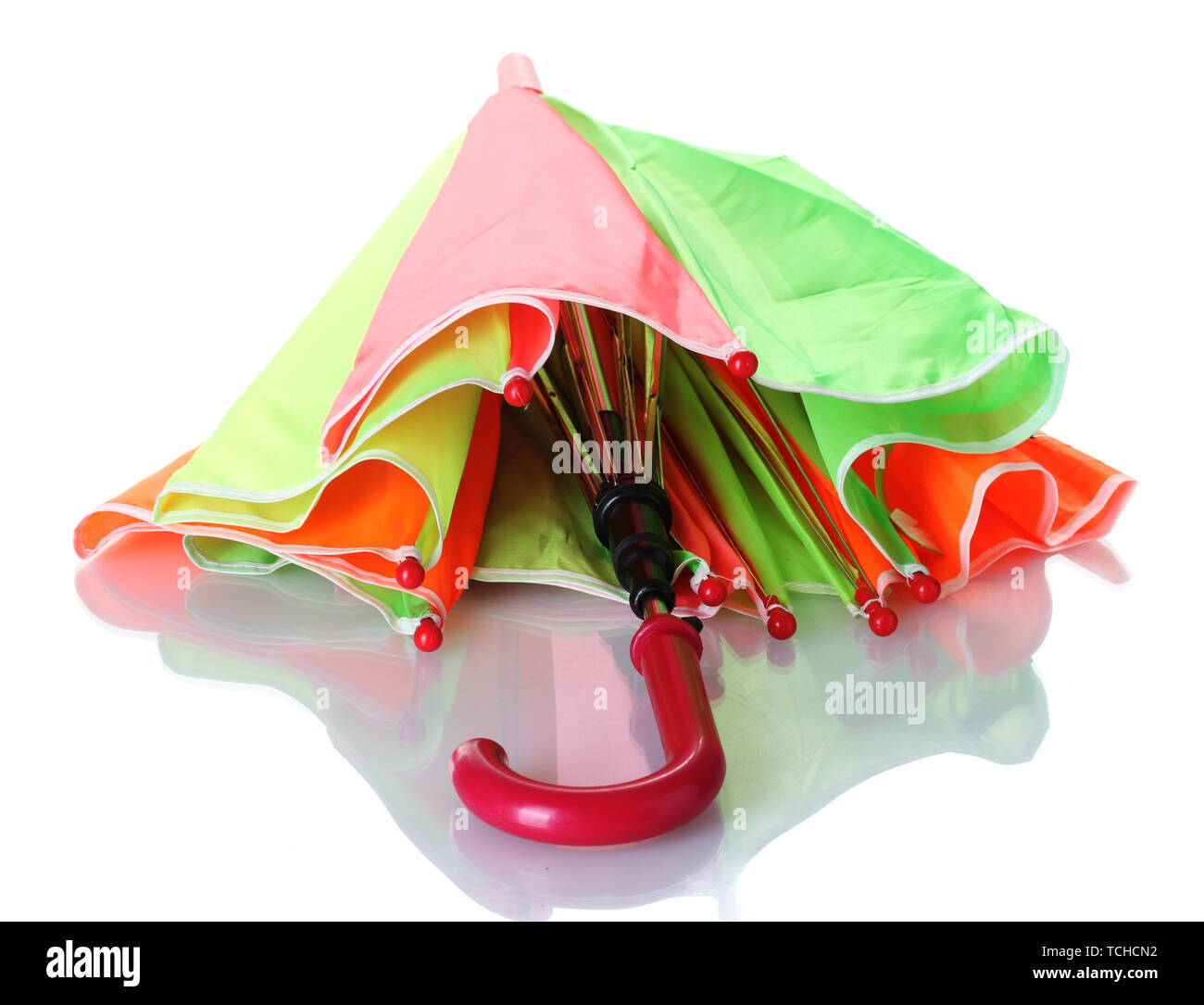 colorful umbrella isolated on white Stock Photo - Alamy