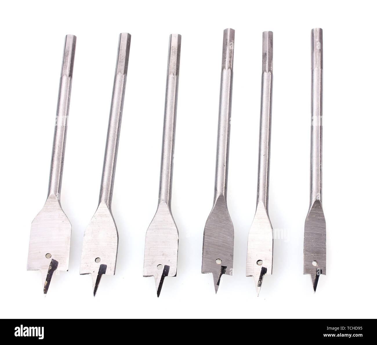 drill bits for wood isolated on white Stock Photo - Alamy