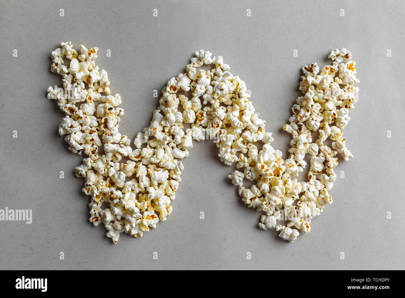 PopCorn Alphabet, isolated Stock Photo - Alamy
