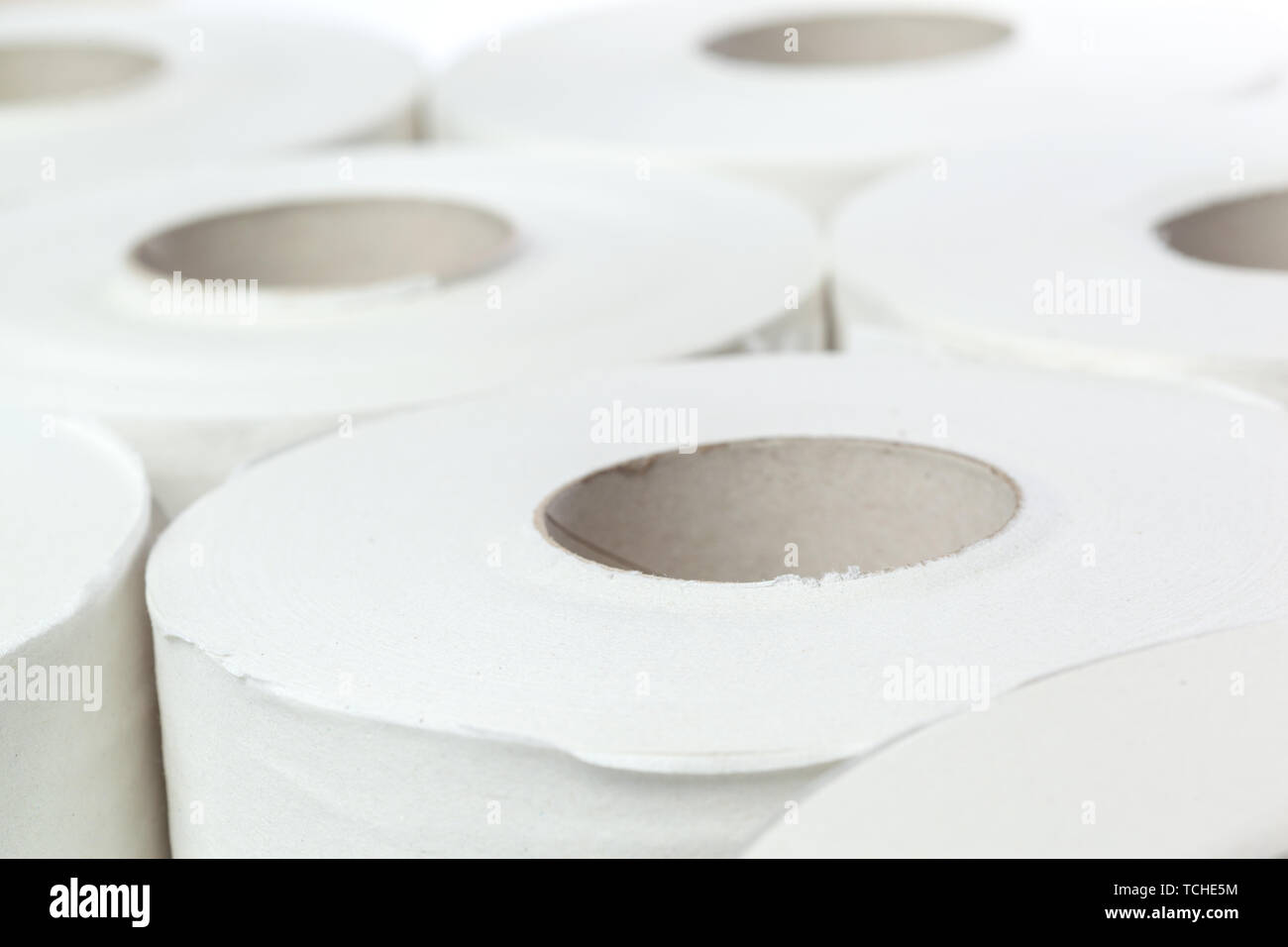 toilet paper on white background Stock Photo - Alamy