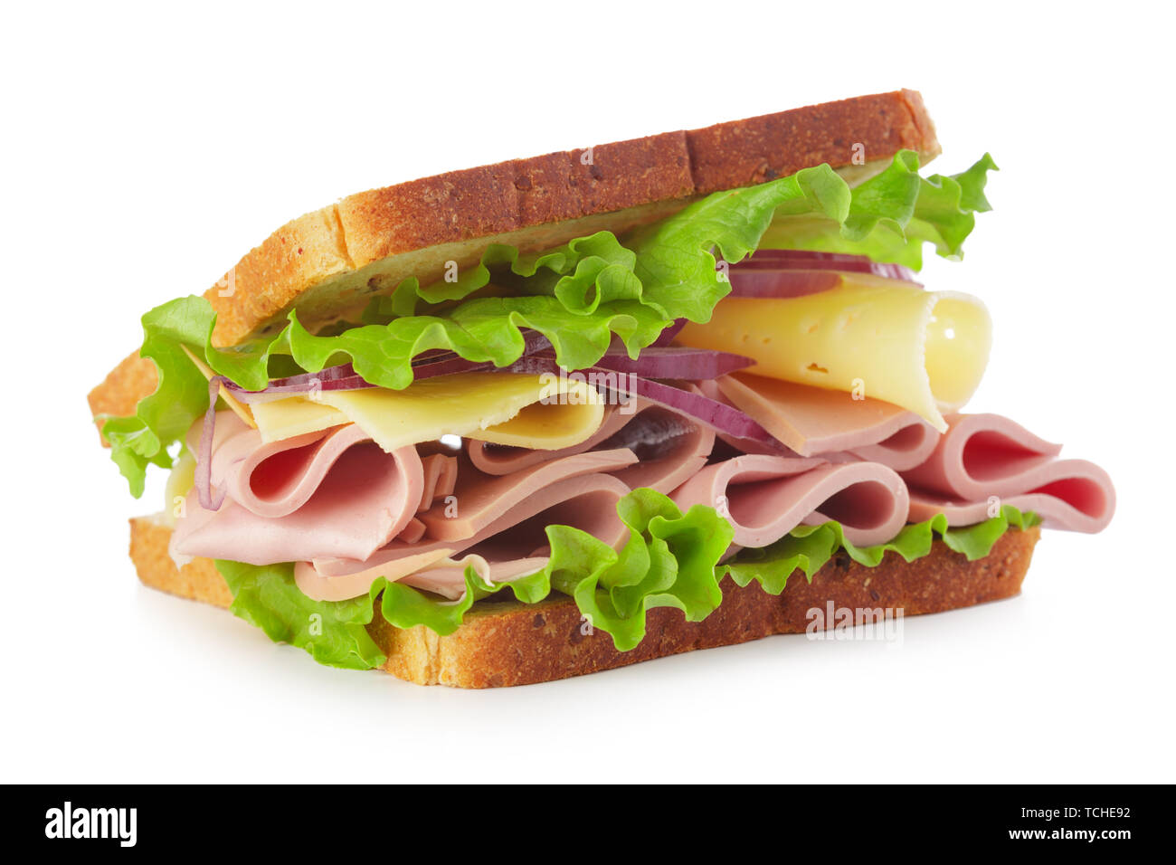 sandwich on white background Stock Photo - Alamy