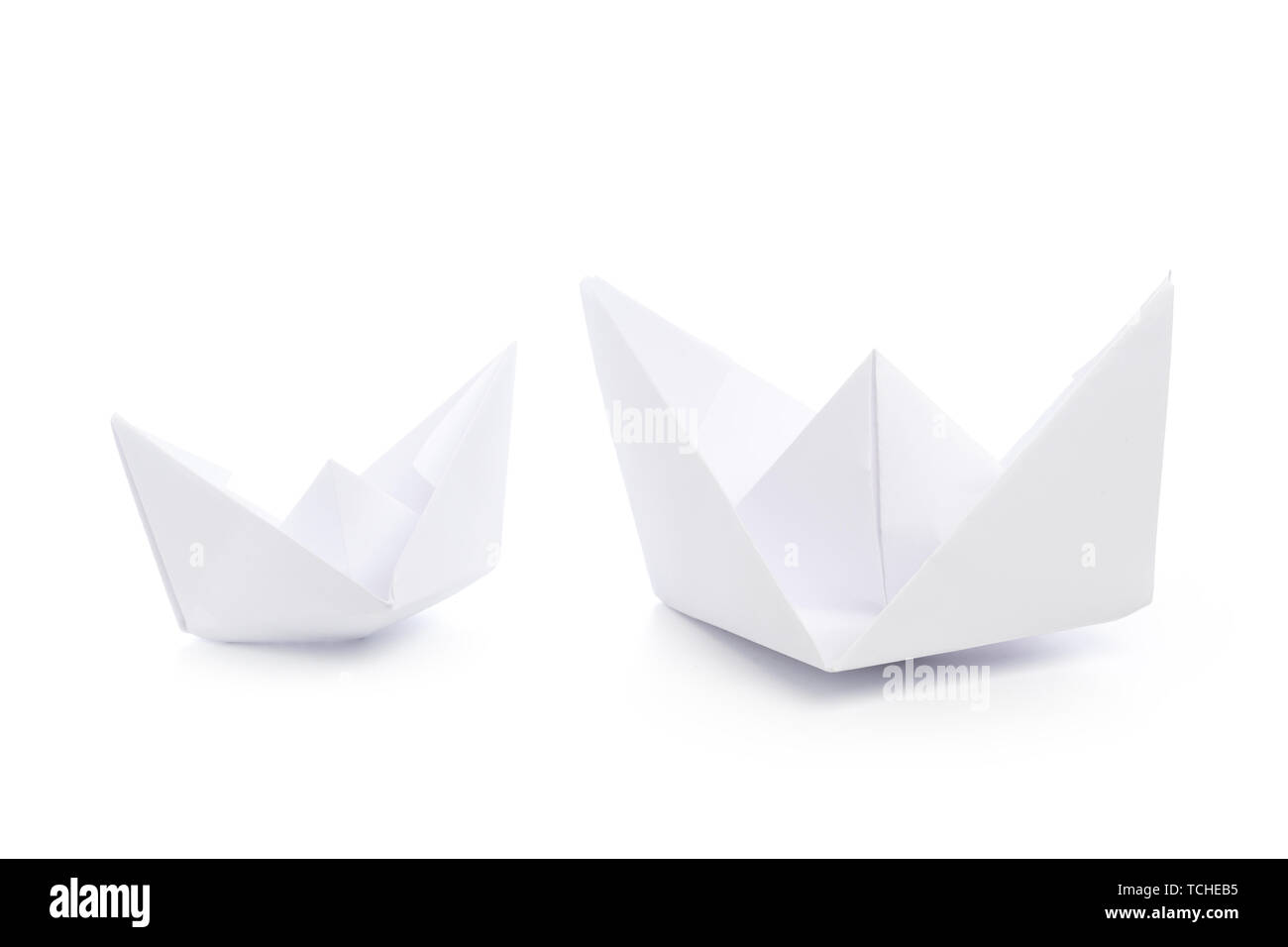 paper ships isolated on white Stock Photo - Alamy