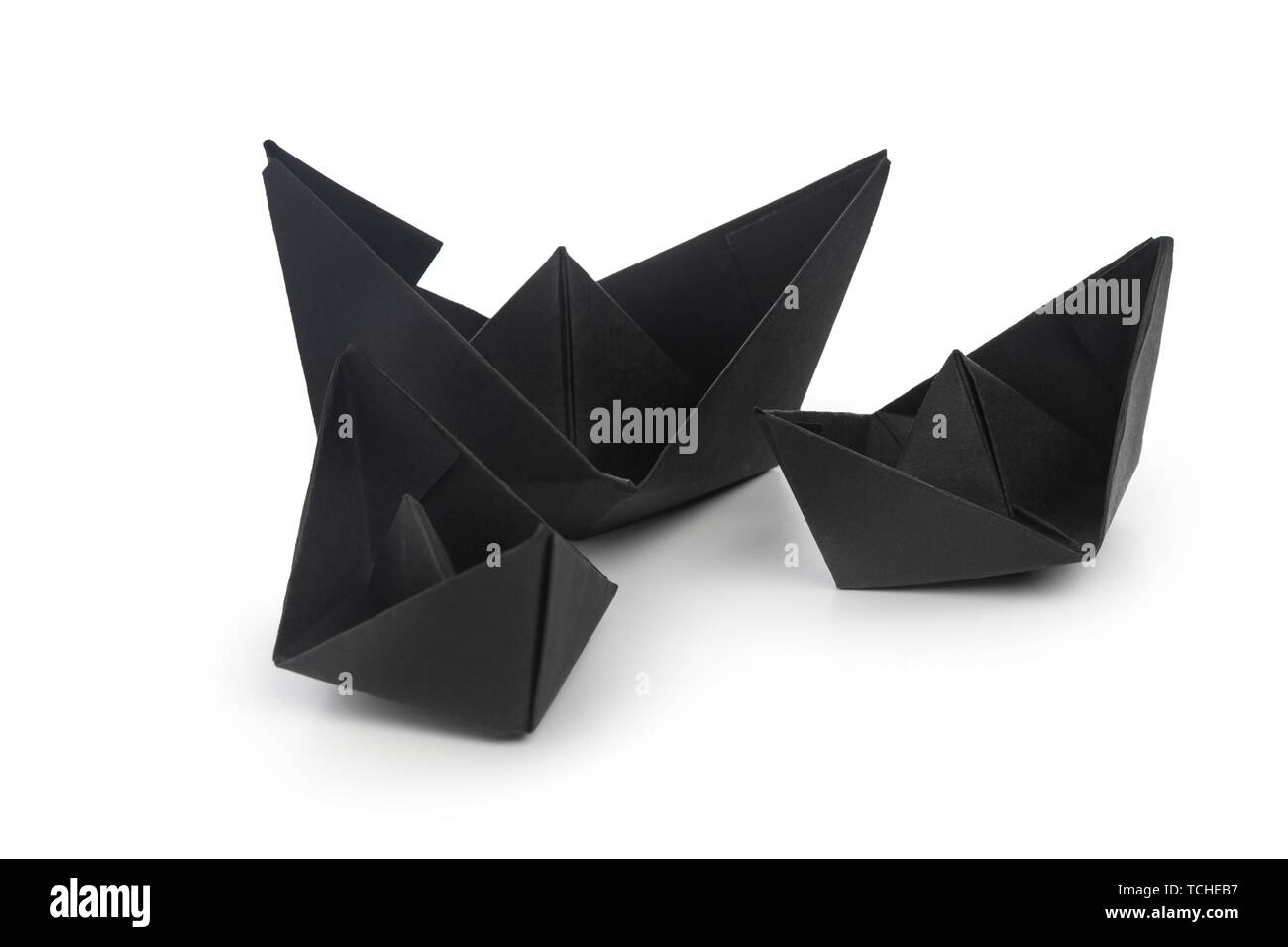 paper ships isolated on white Stock Photo - Alamy