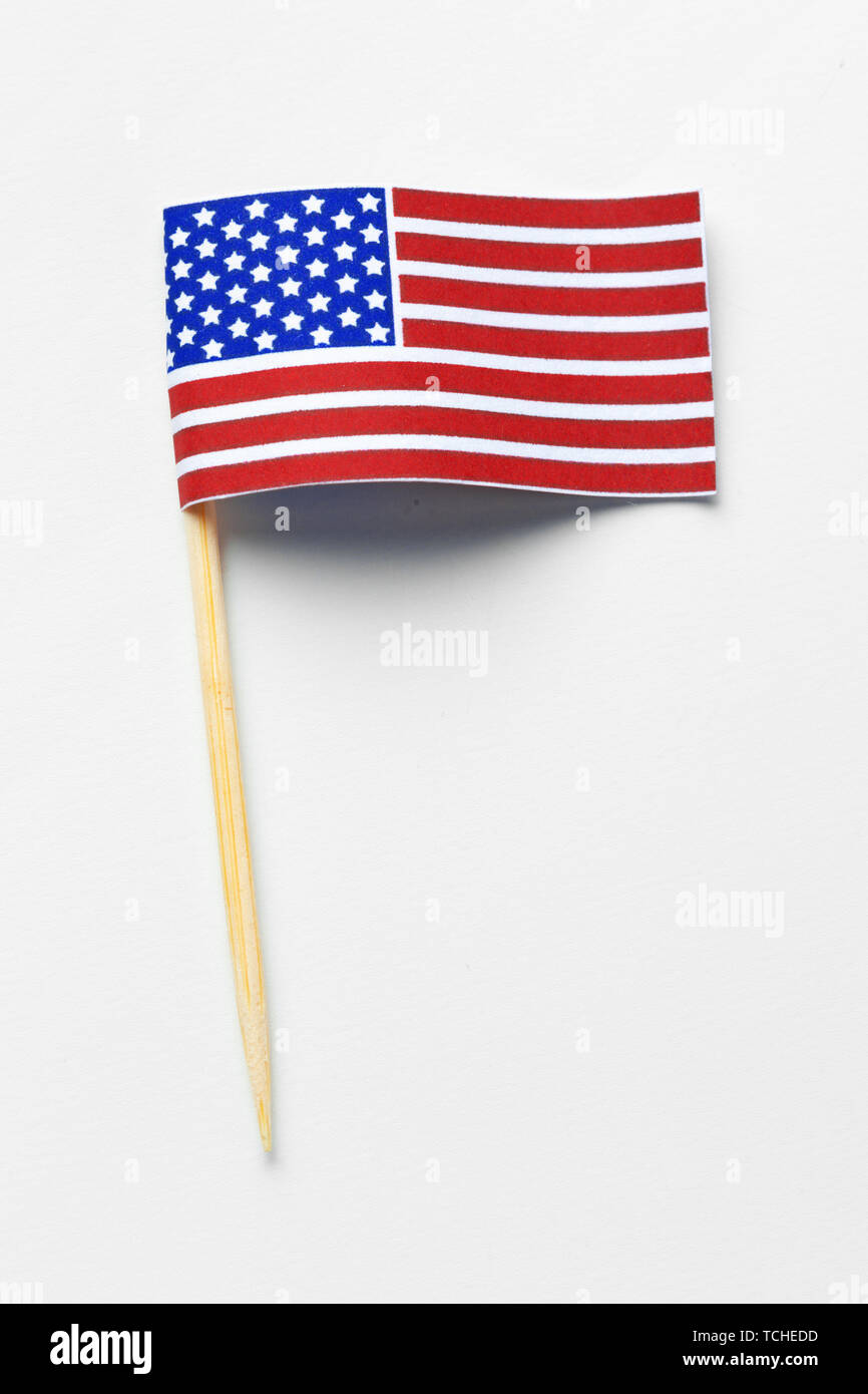 American flag isolated on white Stock Photo - Alamy