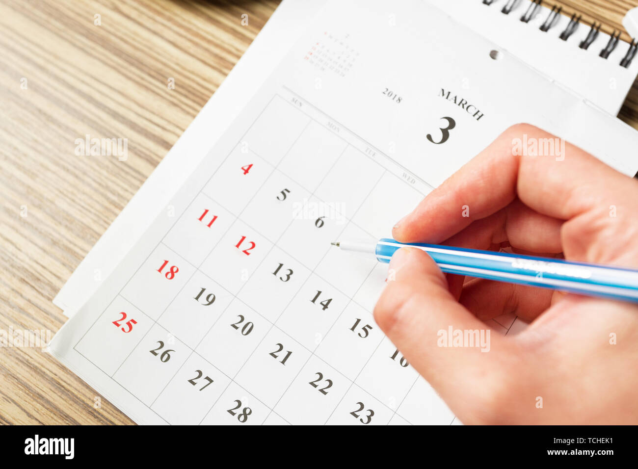 work space. calendar Stock Photo - Alamy