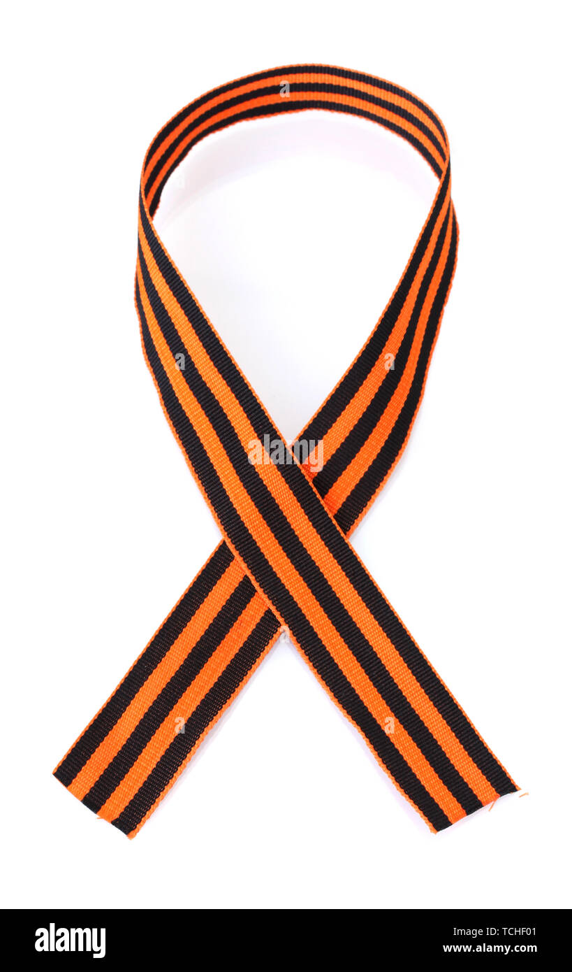 St. George ribbon isolated on white Stock Photo - Alamy