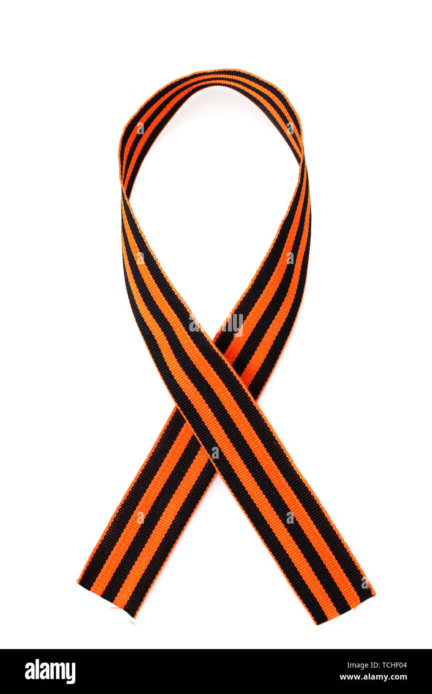 St. George ribbon isolated on white Stock Photo - Alamy