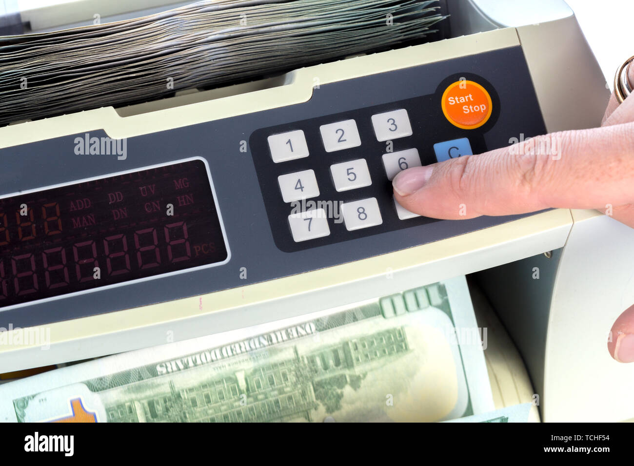 calculating machine close up Stock Photo - Alamy