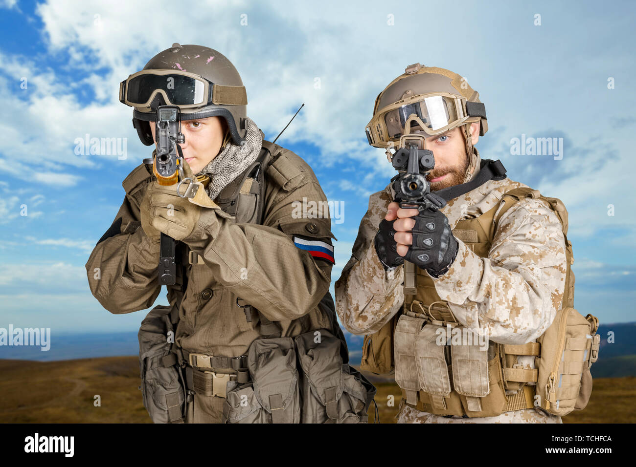 Two special force soldiers Stock Photo - Alamy