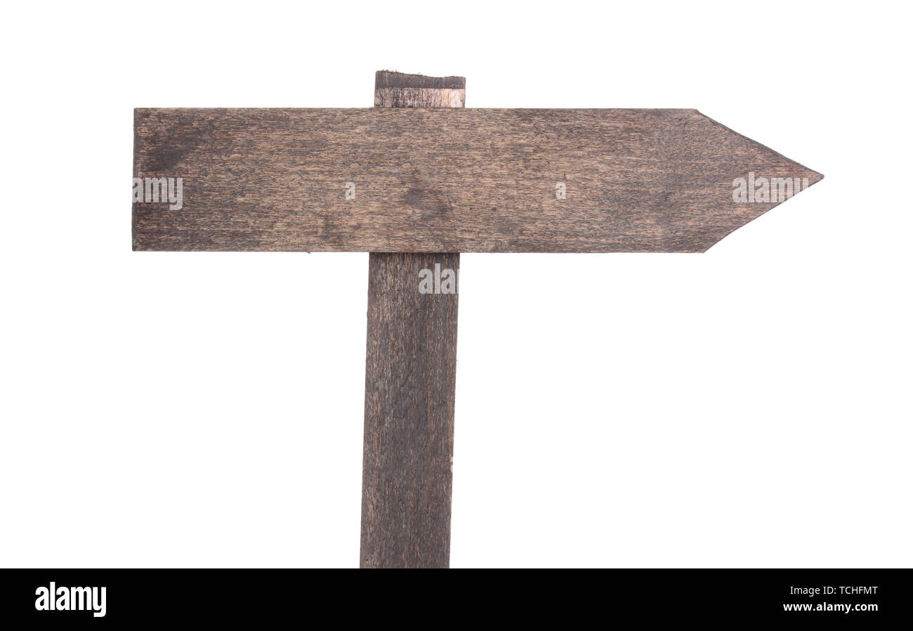 Color wooden sign board isolated on white Stock Photo - Alamy