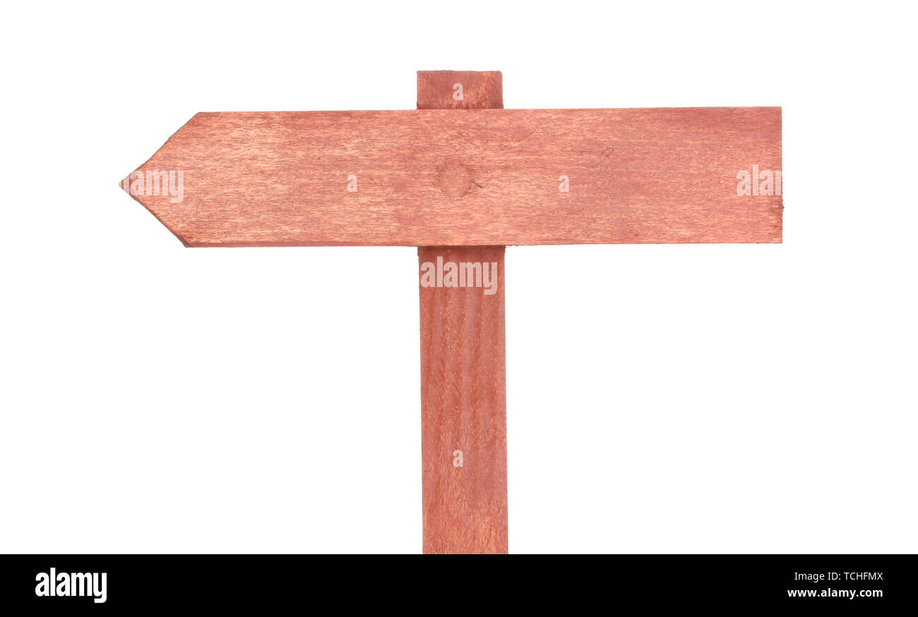 Color wooden sign board isolated on white Stock Photo - Alamy