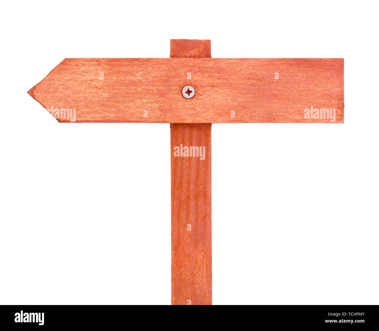 Color wooden sign board isolated on white Stock Photo - Alamy