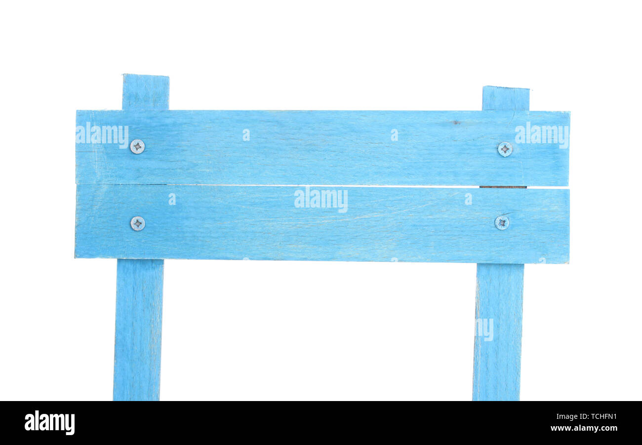 Color wooden sign board isolated on white Stock Photo - Alamy