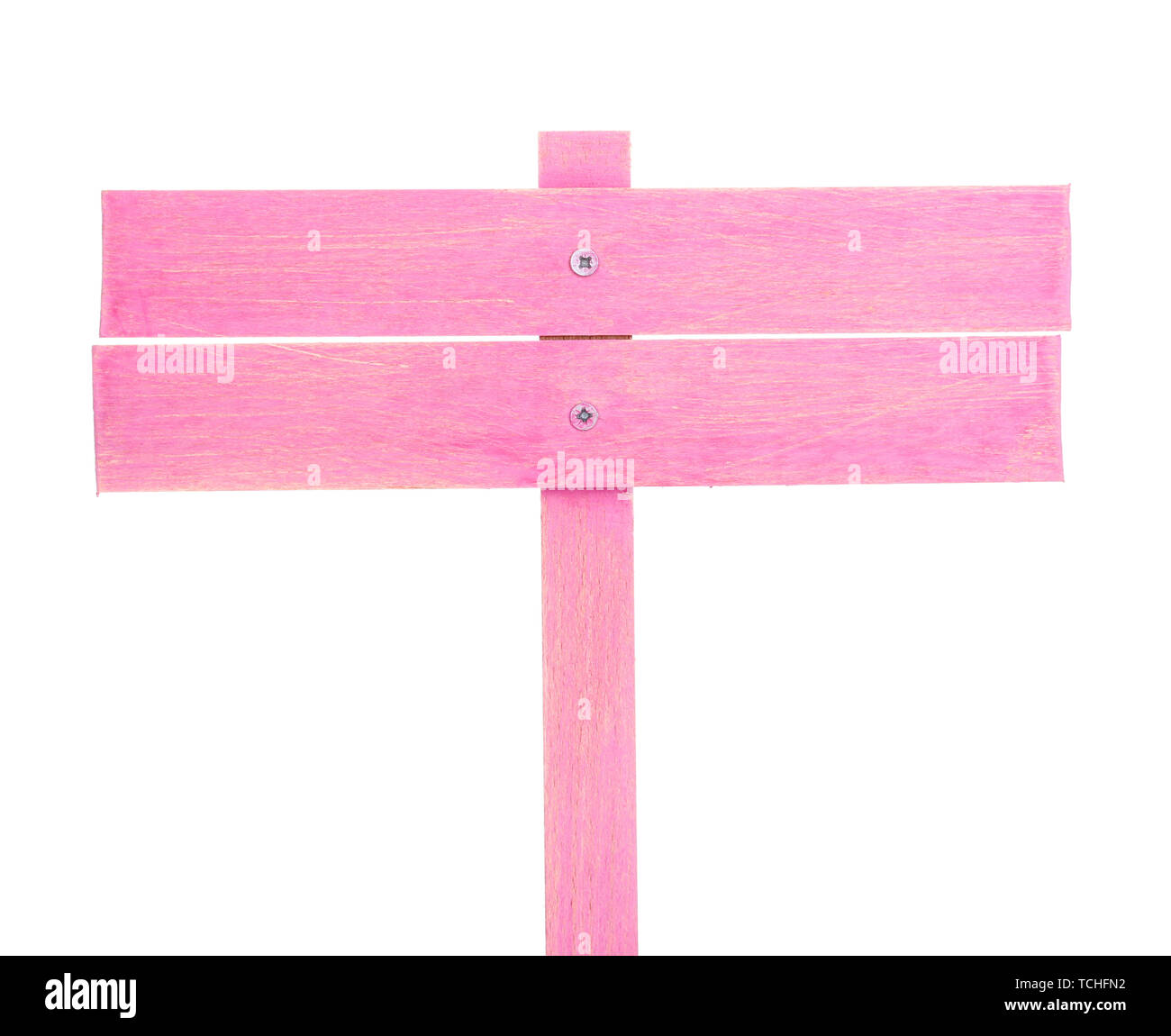 Color wooden sign board isolated on white Stock Photo - Alamy