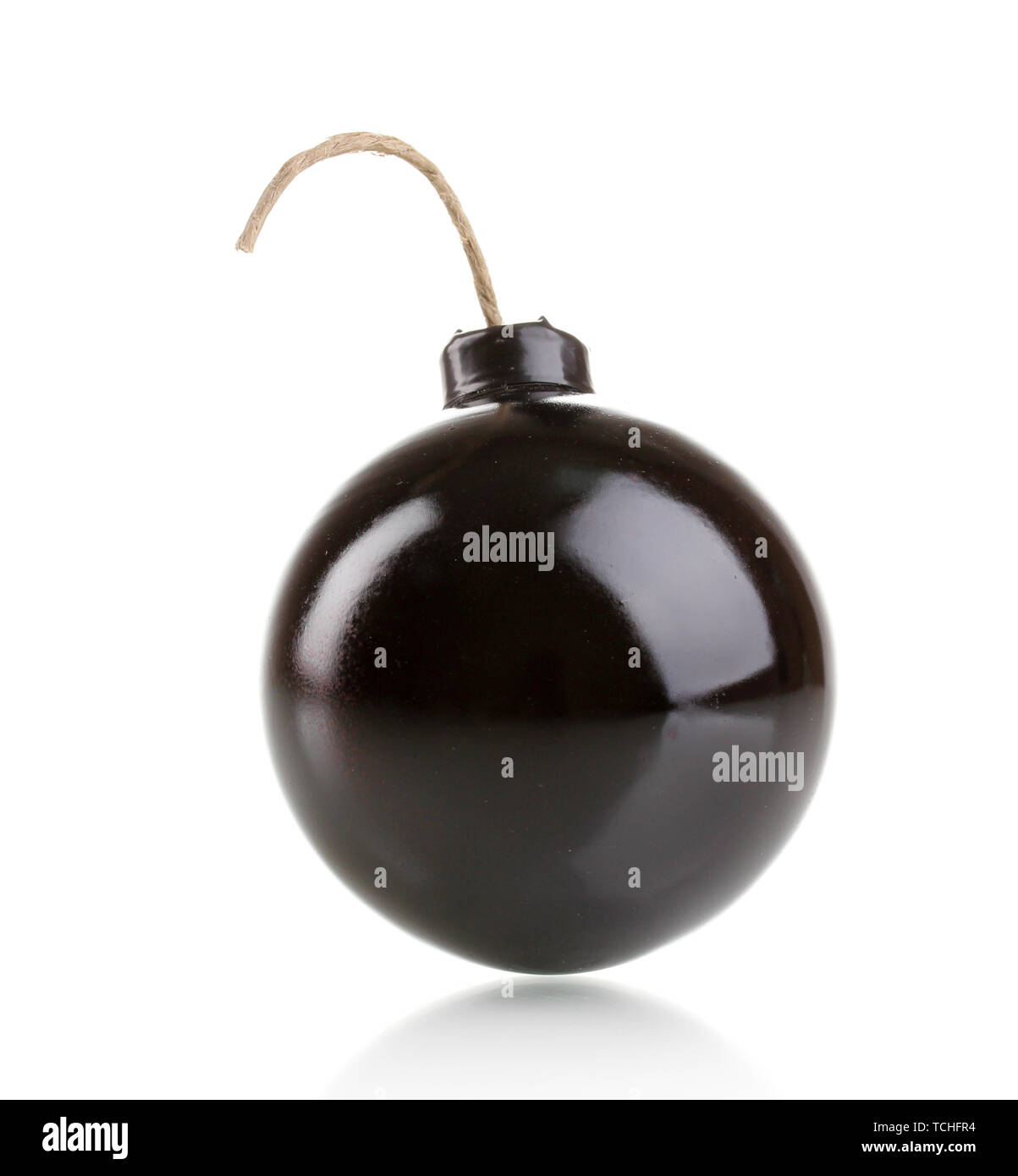 Cartoon style bomb isolated on white Stock Photo - Alamy