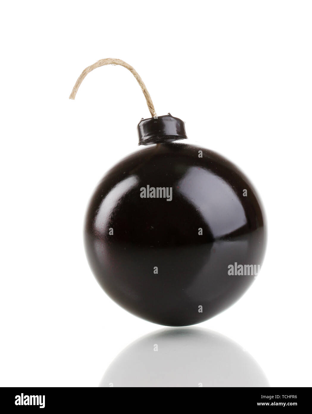 Cartoon style bomb isolated on white Stock Photo - Alamy