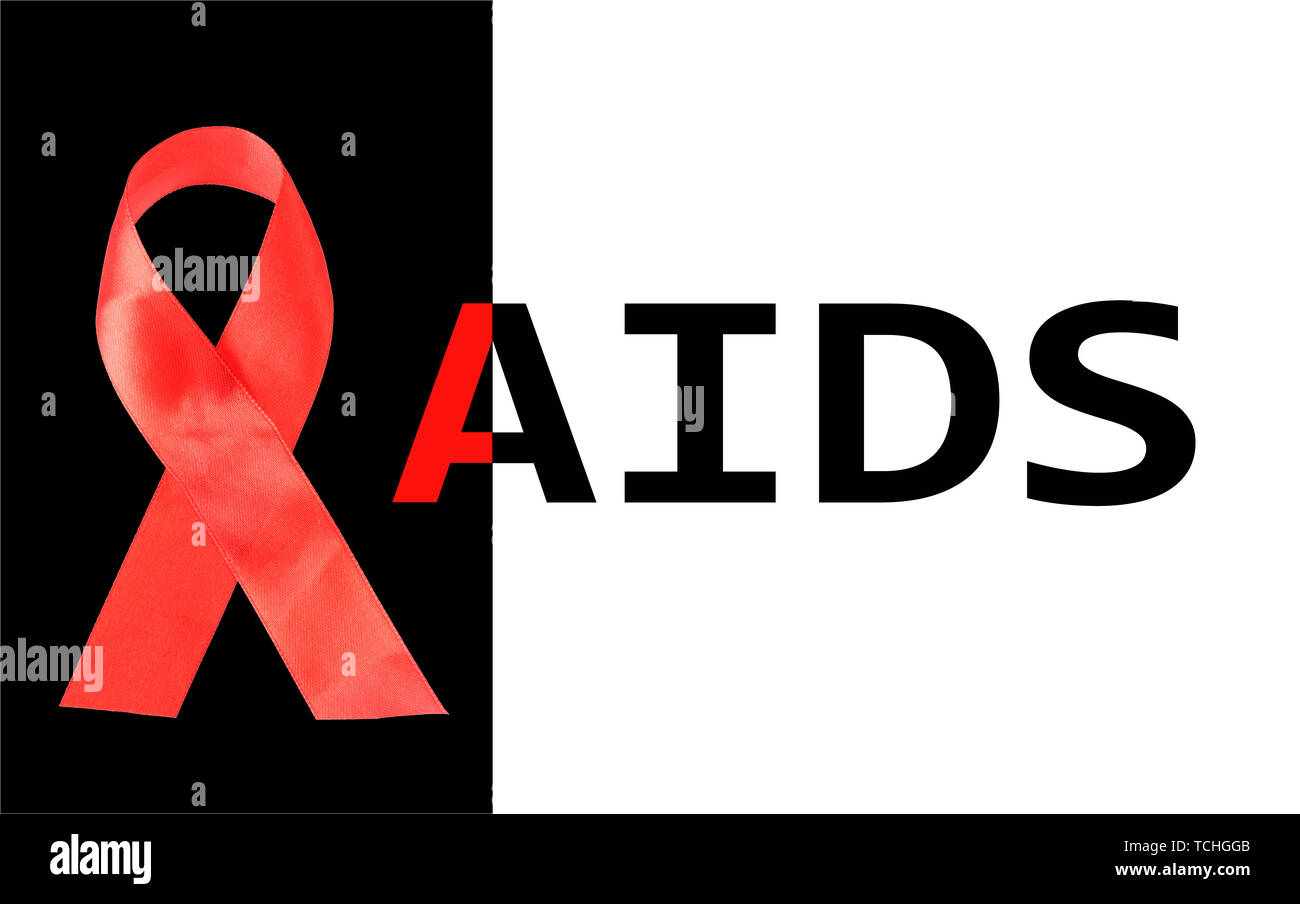 Red hiv word hi-res stock photography and images - Alamy