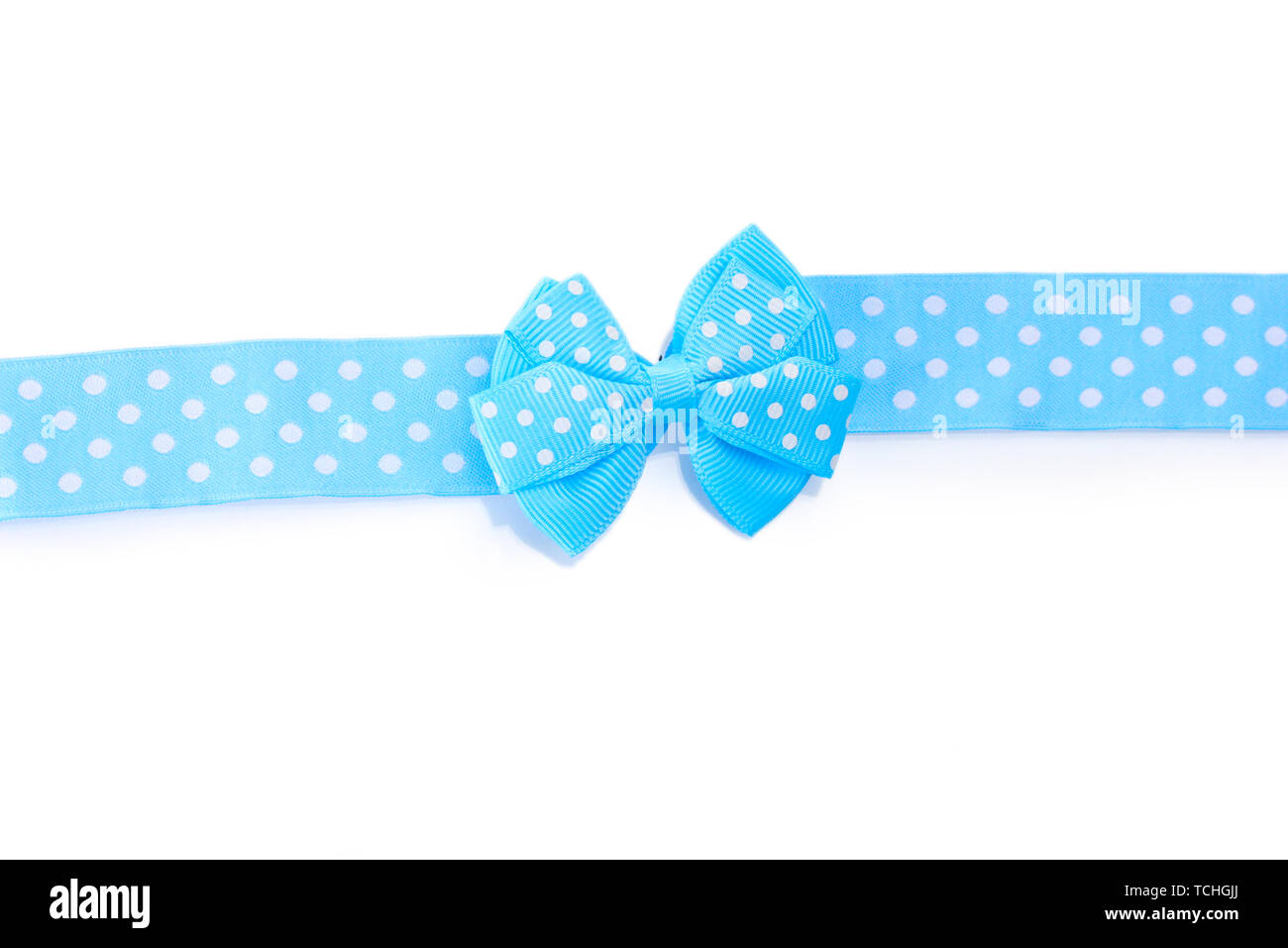 beautiful blue bow and ribbon isolated on white Stock Photo - Alamy