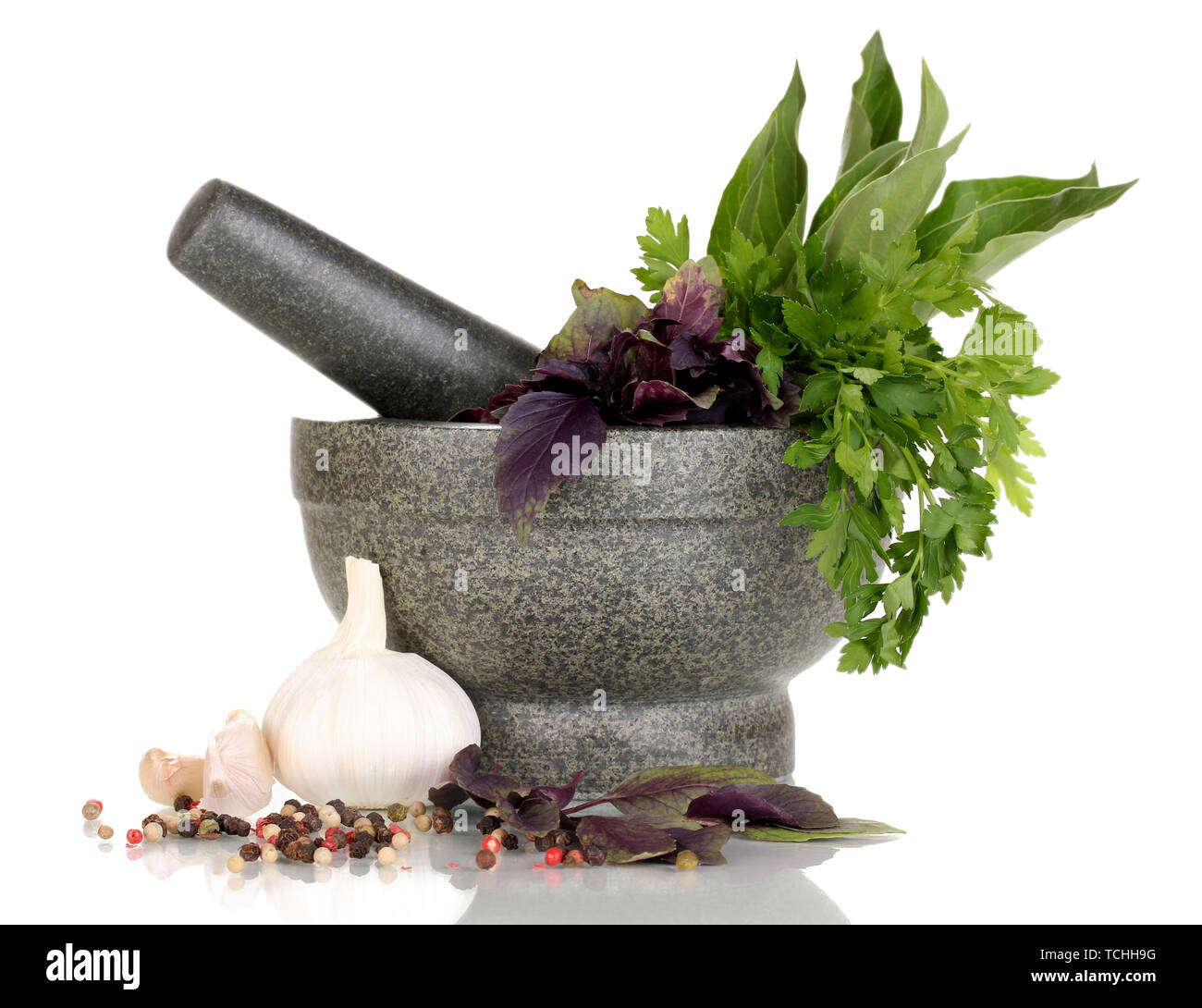 Set of ingredients and spice for cooking isolated on white Stock Photo ...