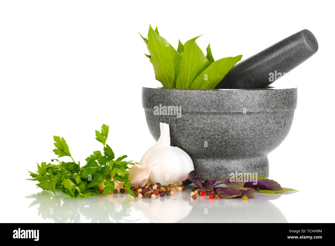 Set of ingredients and spice for cooking isolated on white Stock Photo ...