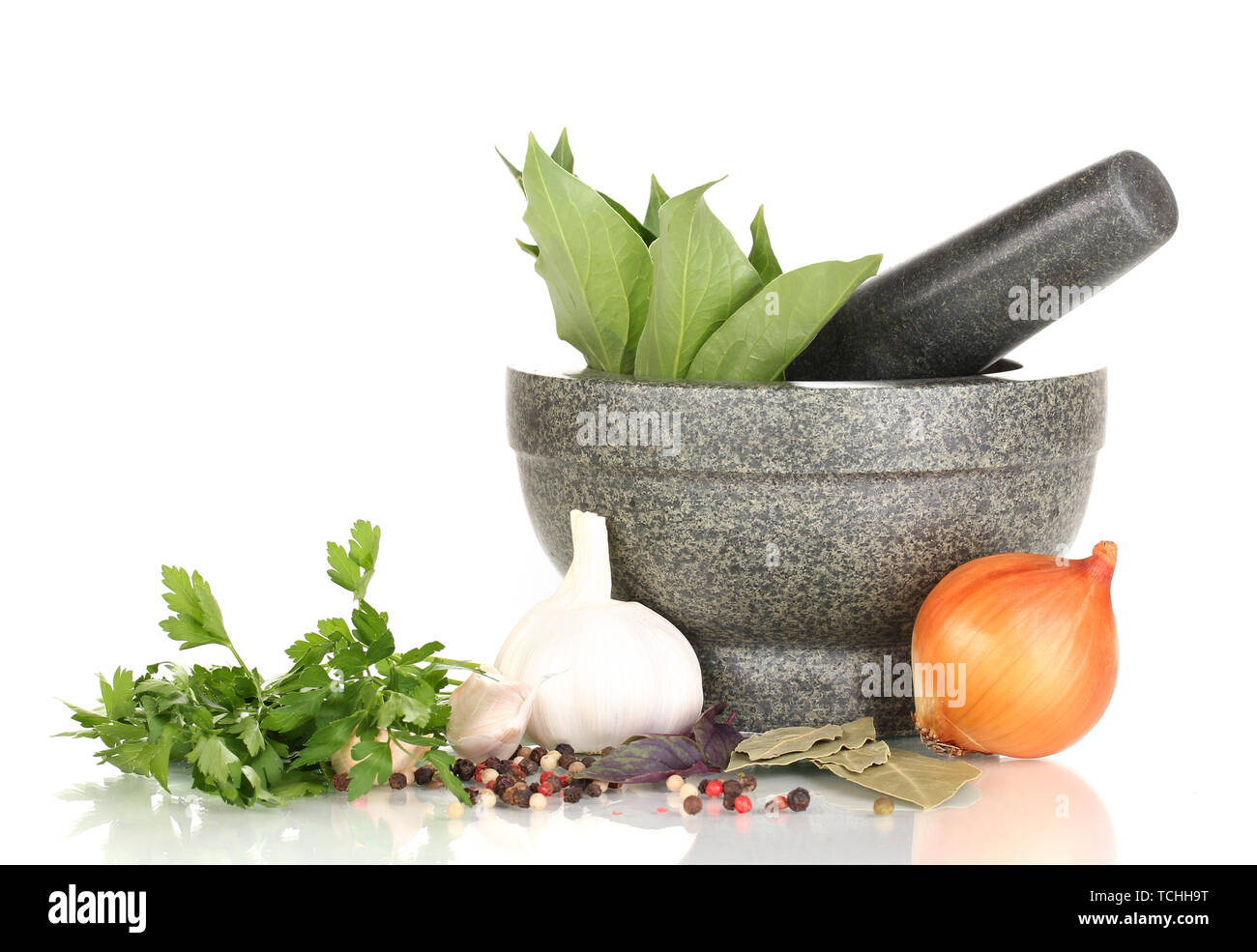 Set of ingredients and spice for cooking isolated on white Stock Photo ...