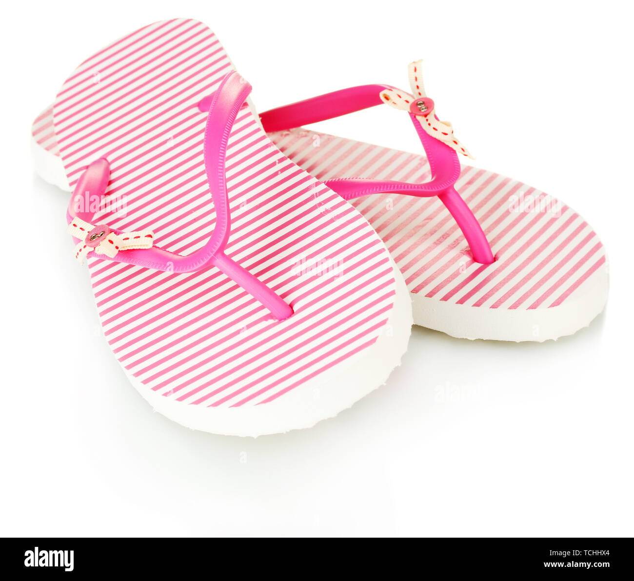 pink beach shoes isolated on white Stock Photo - Alamy