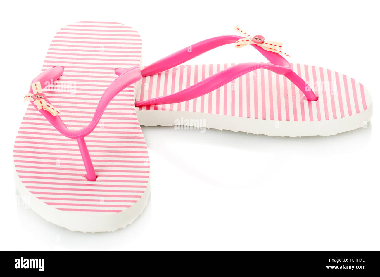 pink beach shoes isolated on white Stock Photo - Alamy