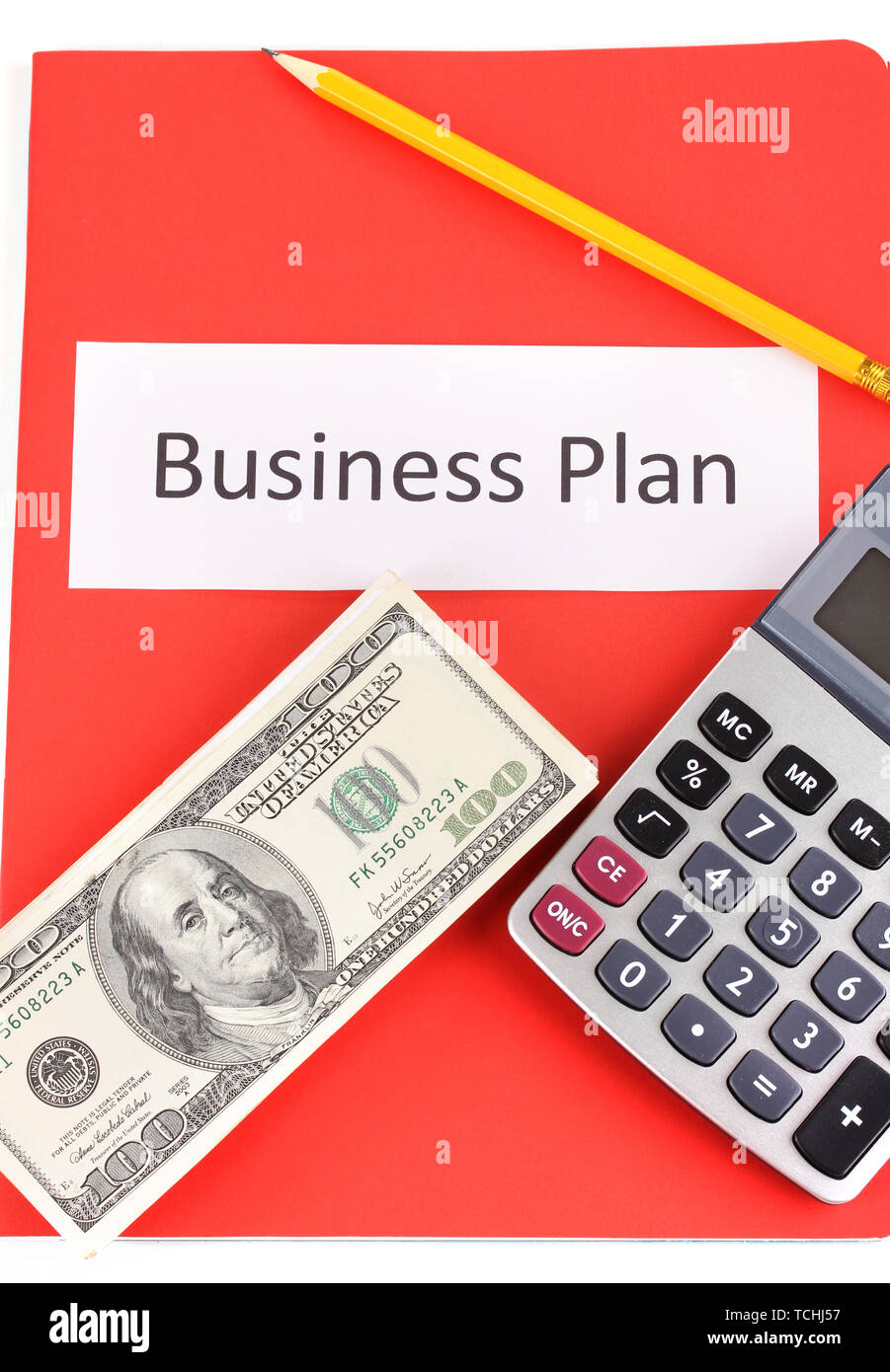 Red folder labeled business Stock Photo - Alamy