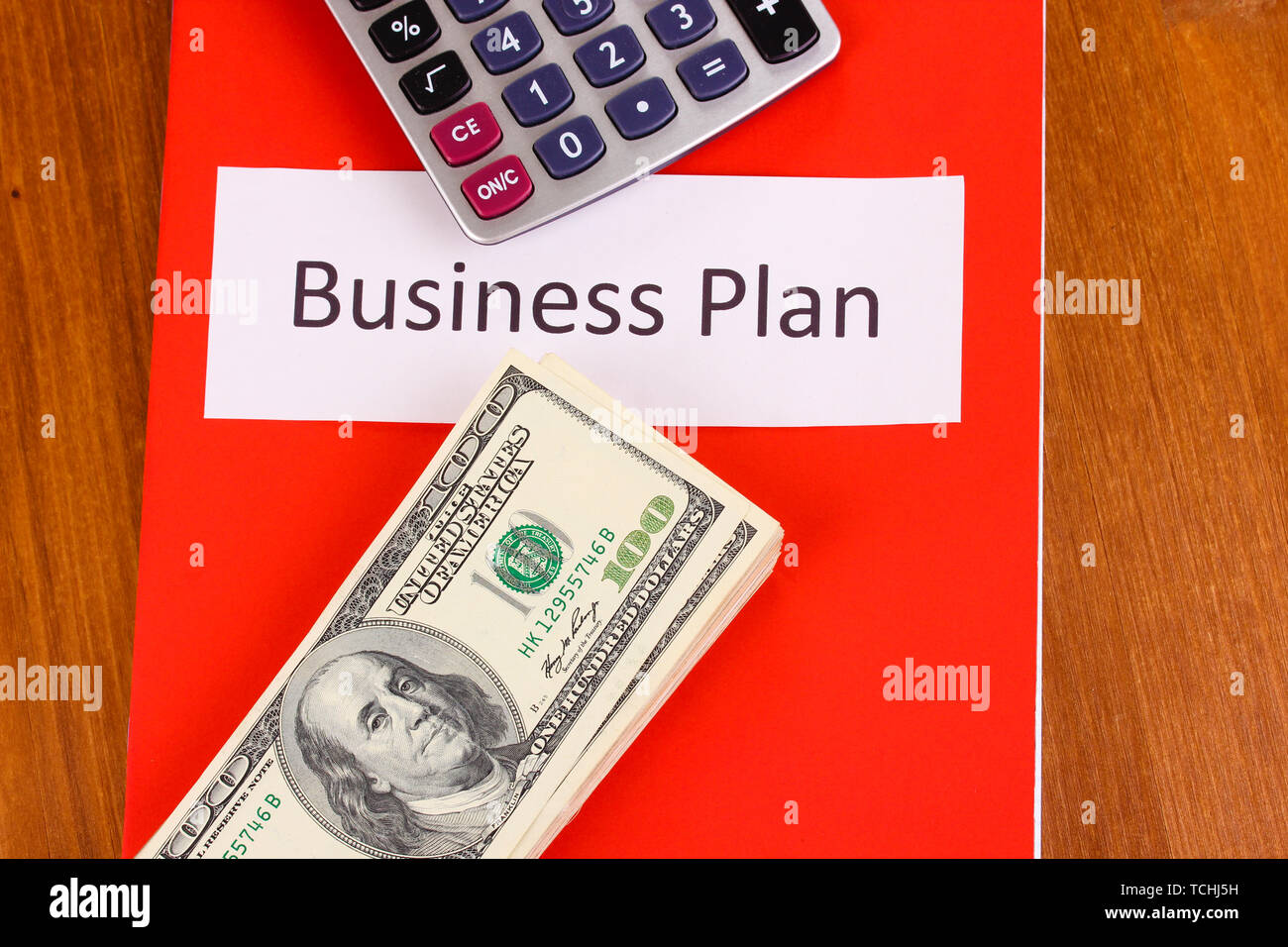 Red folder labeled business Stock Photo - Alamy
