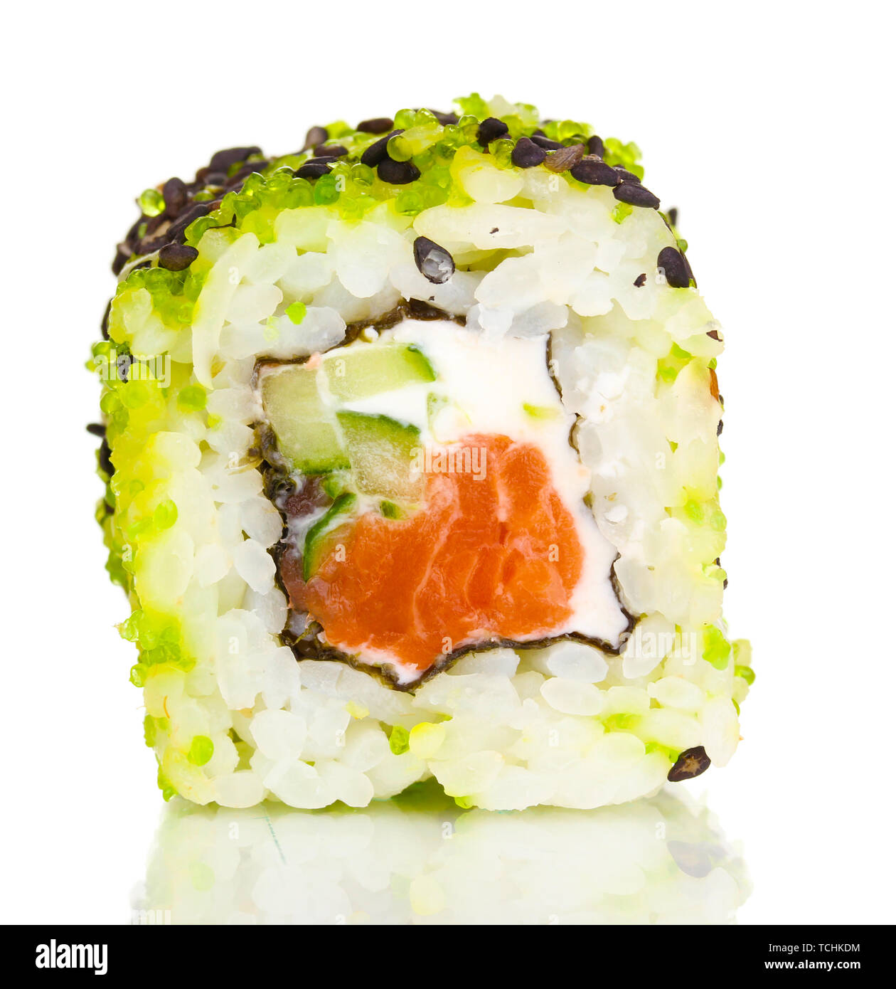 Tasty roll isolated on white Stock Photo - Alamy