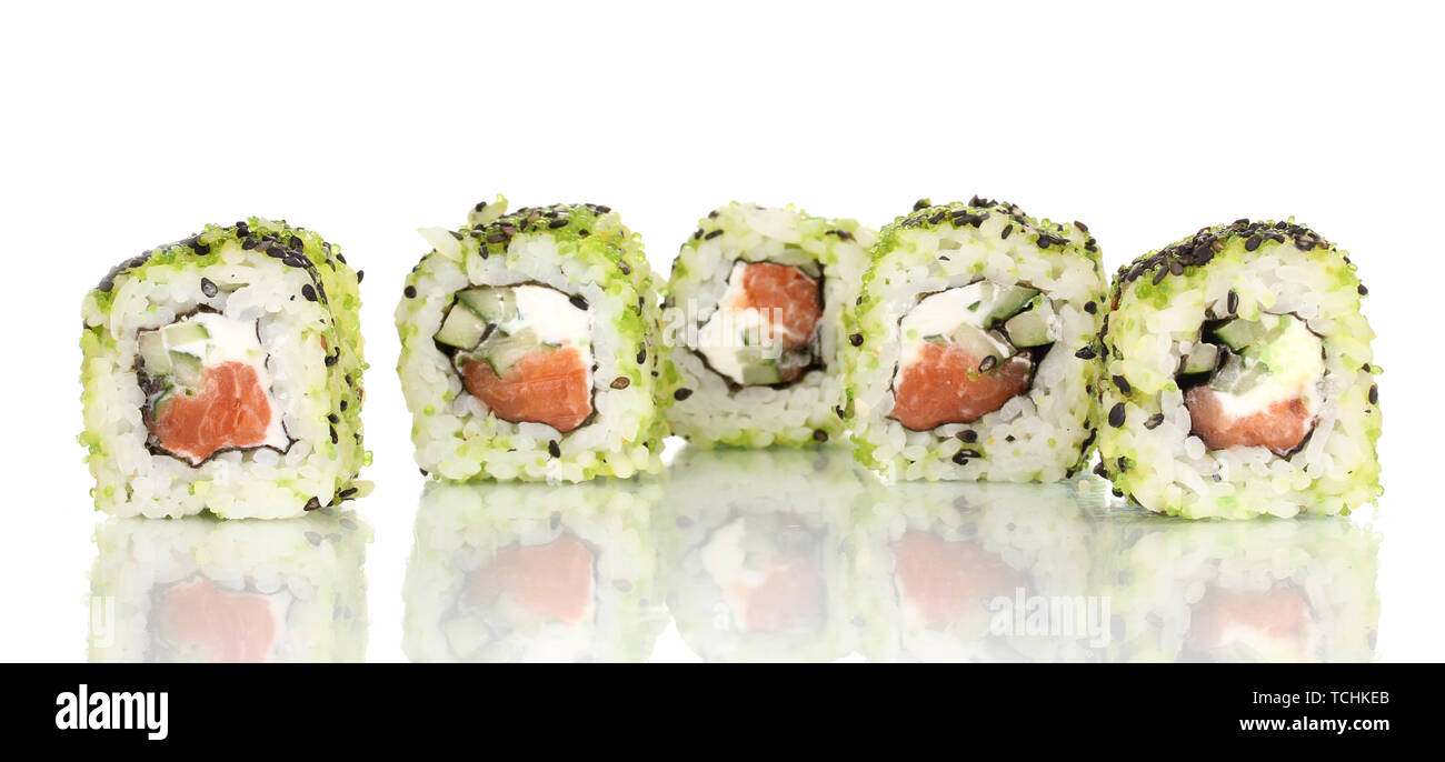 Tasty rolls isolated on white Stock Photo - Alamy