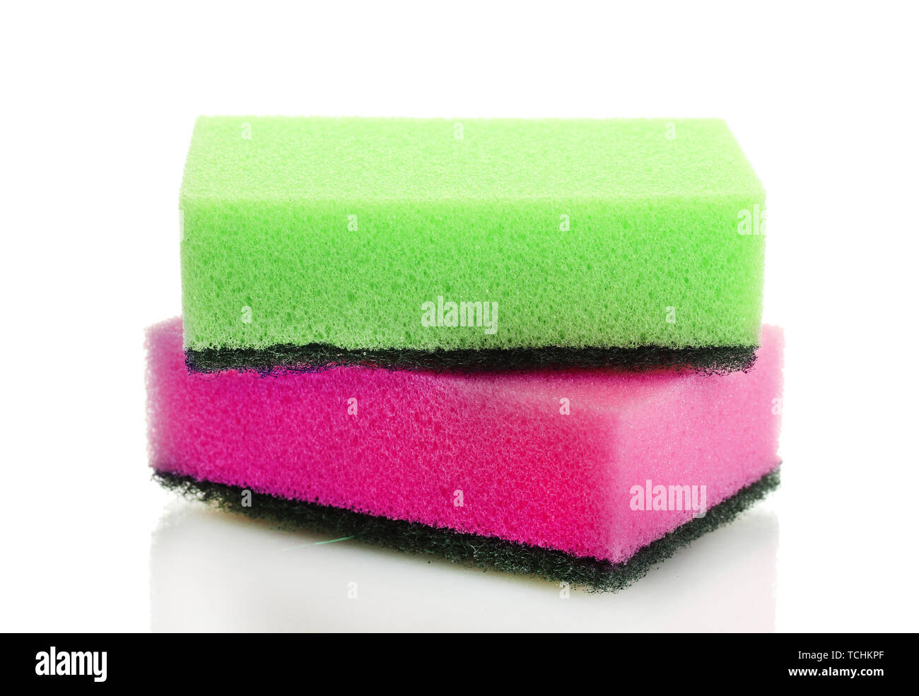 colorful sponges isolated on white Stock Photo - Alamy