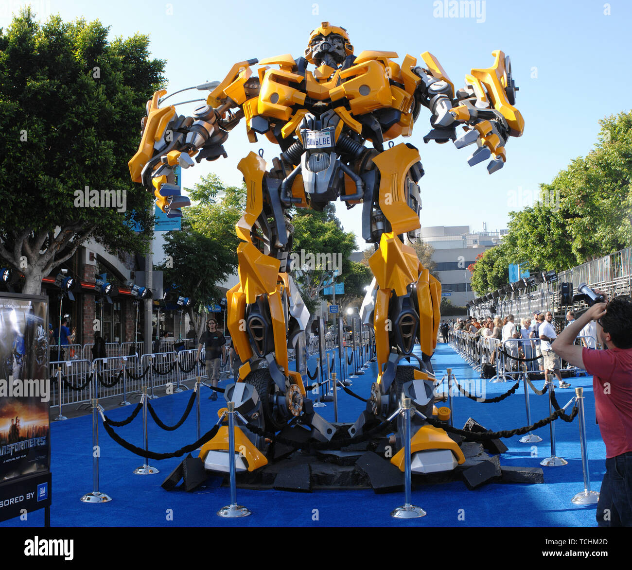 LOS ANGELES, CA. June 27, 2007: Transformer street decoration at the ...