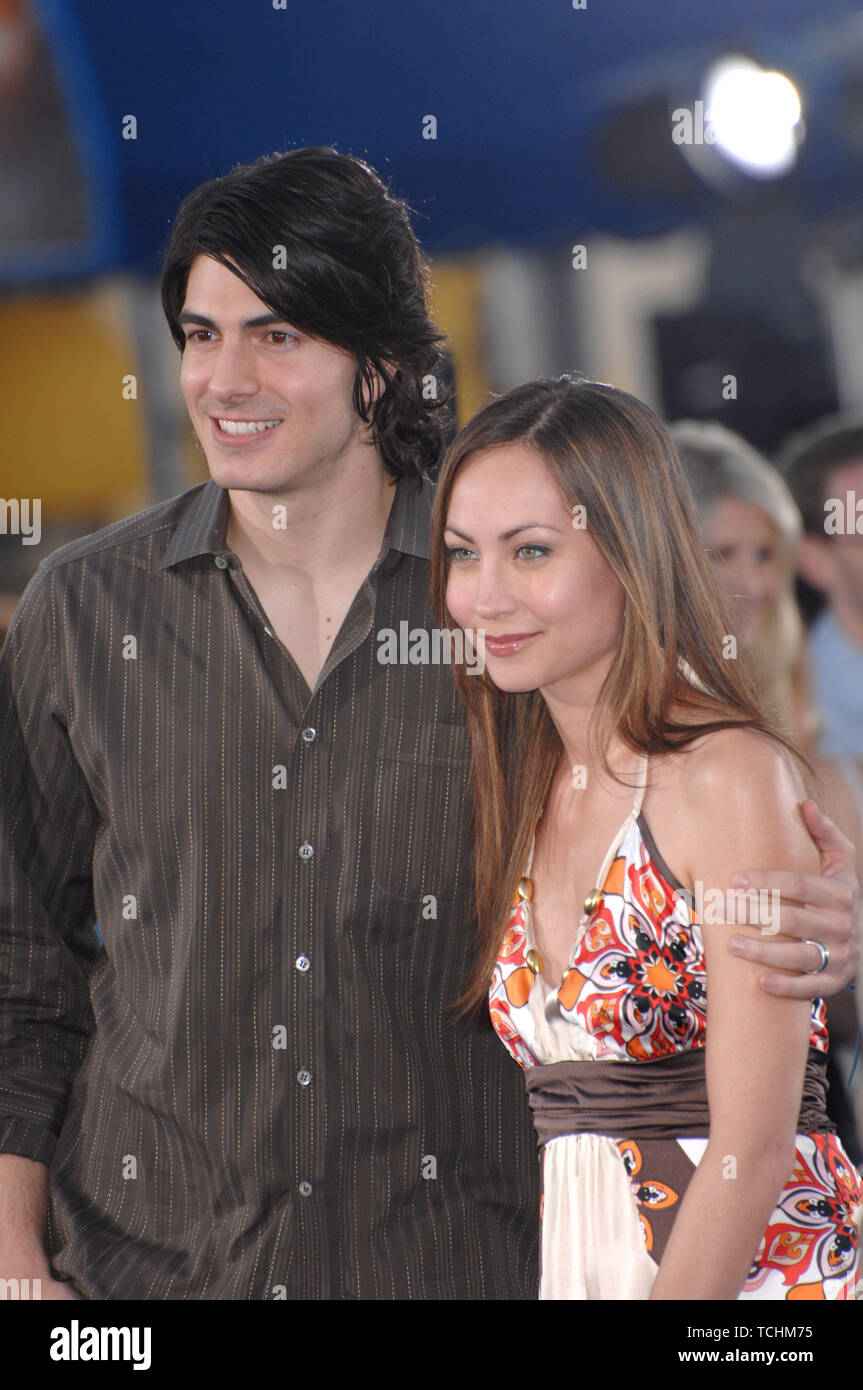 LOS ANGELES, CA. June 28, 2007: Brandon Routh & fiancŽe Courtney Ford ...