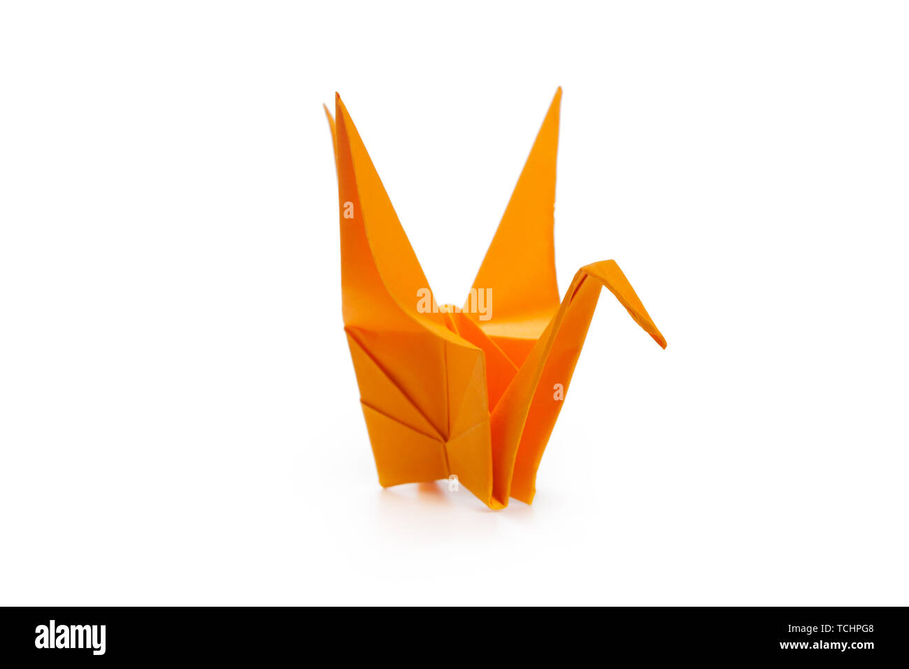 origami crane on white background Stock Photo - Alamy