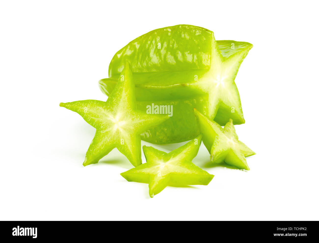 Carambole on white background Stock Photo - Alamy