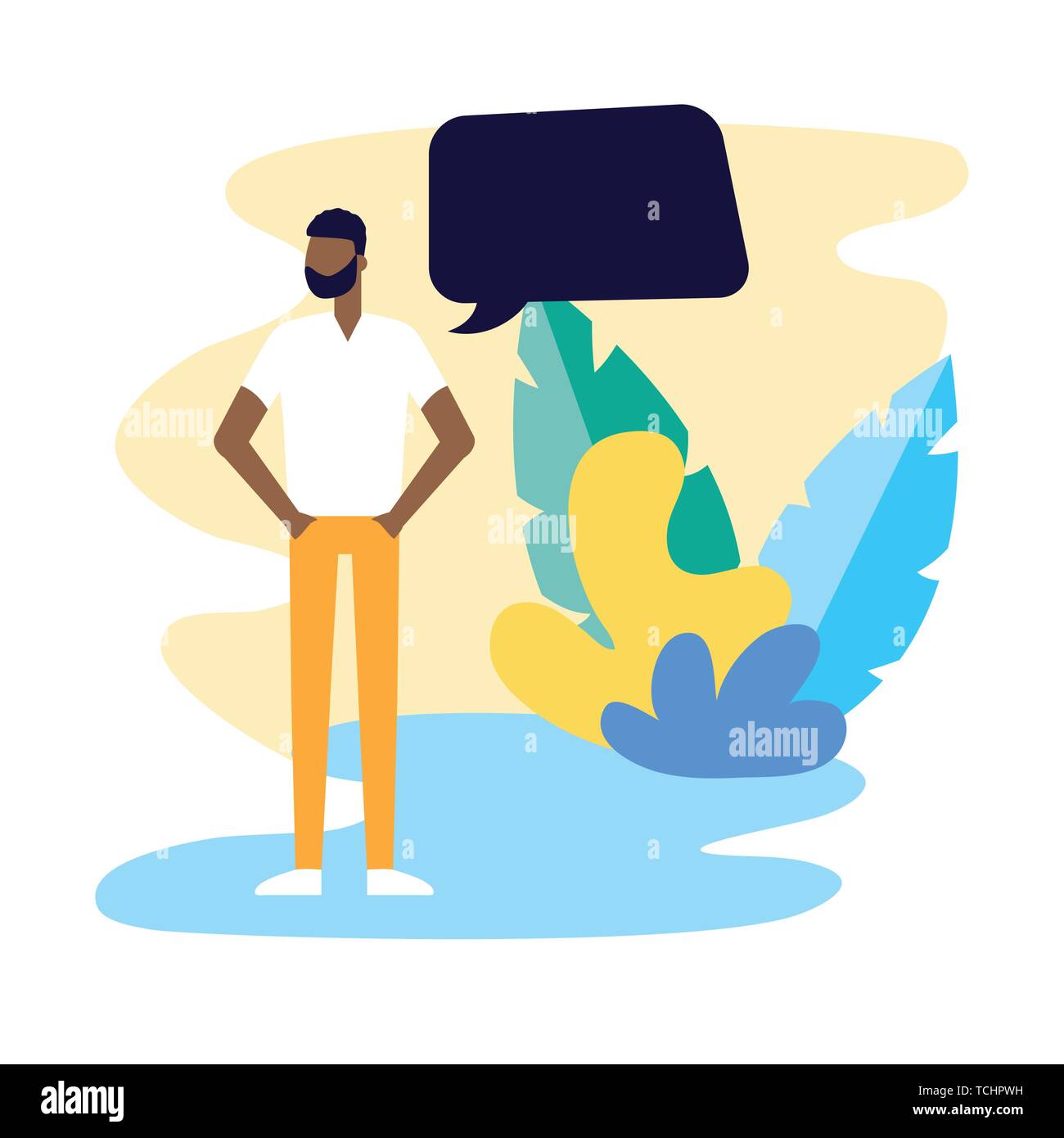 Male adult model talking Stock Vector Images - Alamy