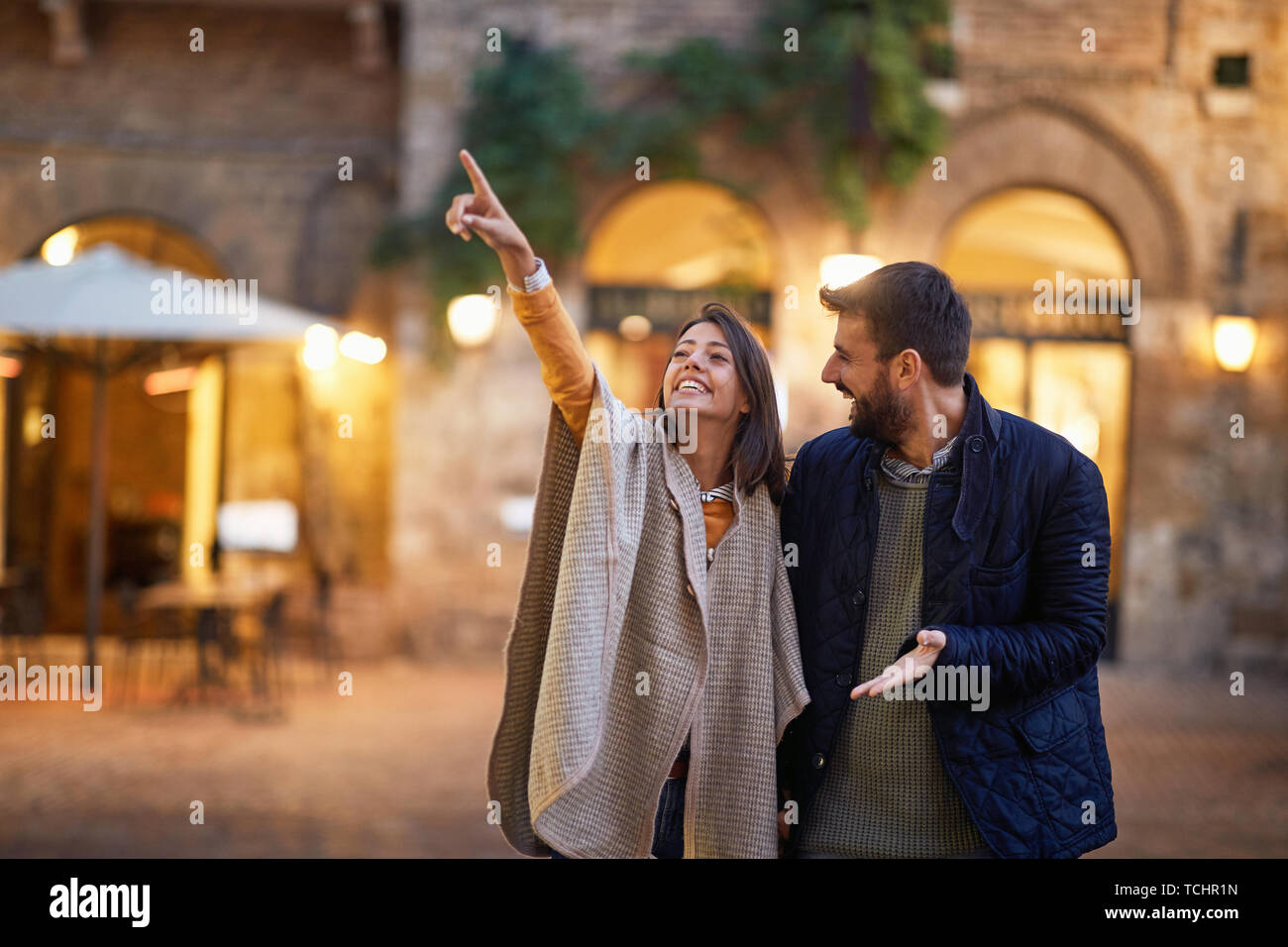 Smiling couple in love, enjoying in vacation together Stock Photo - Alamy