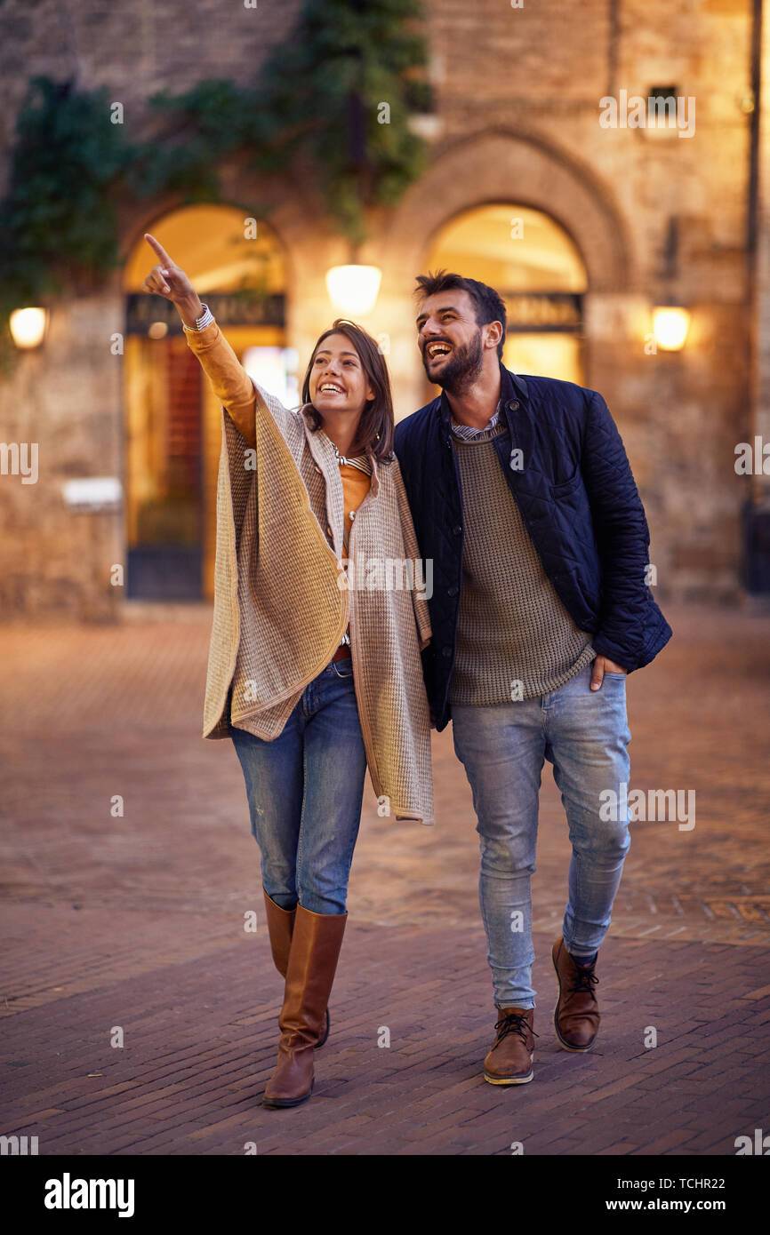 Couple evening walk italy hi-res stock photography and images - Alamy